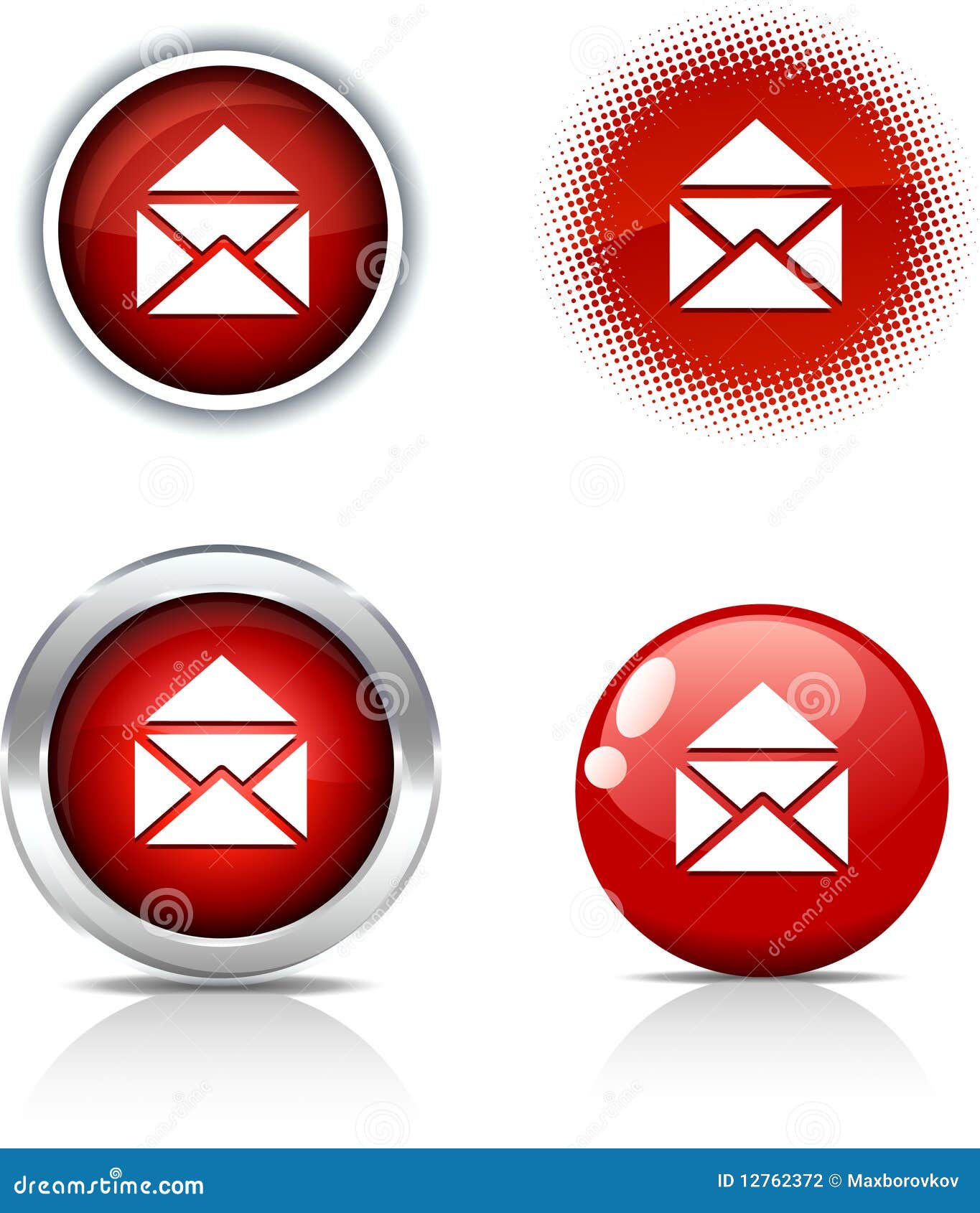 E-mail buttons. stock vector. Illustration of button - 12762372