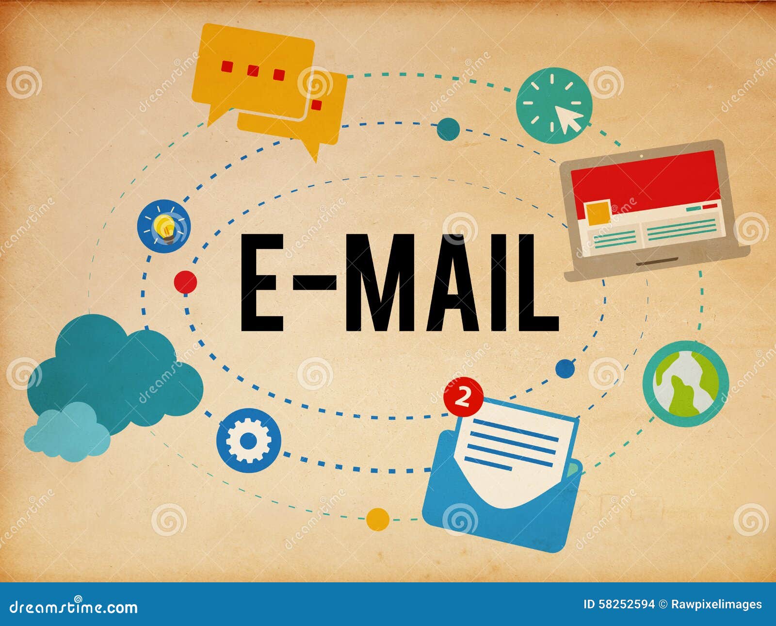 E-mail Communication Innovation Network Concept Stock Illustration ...