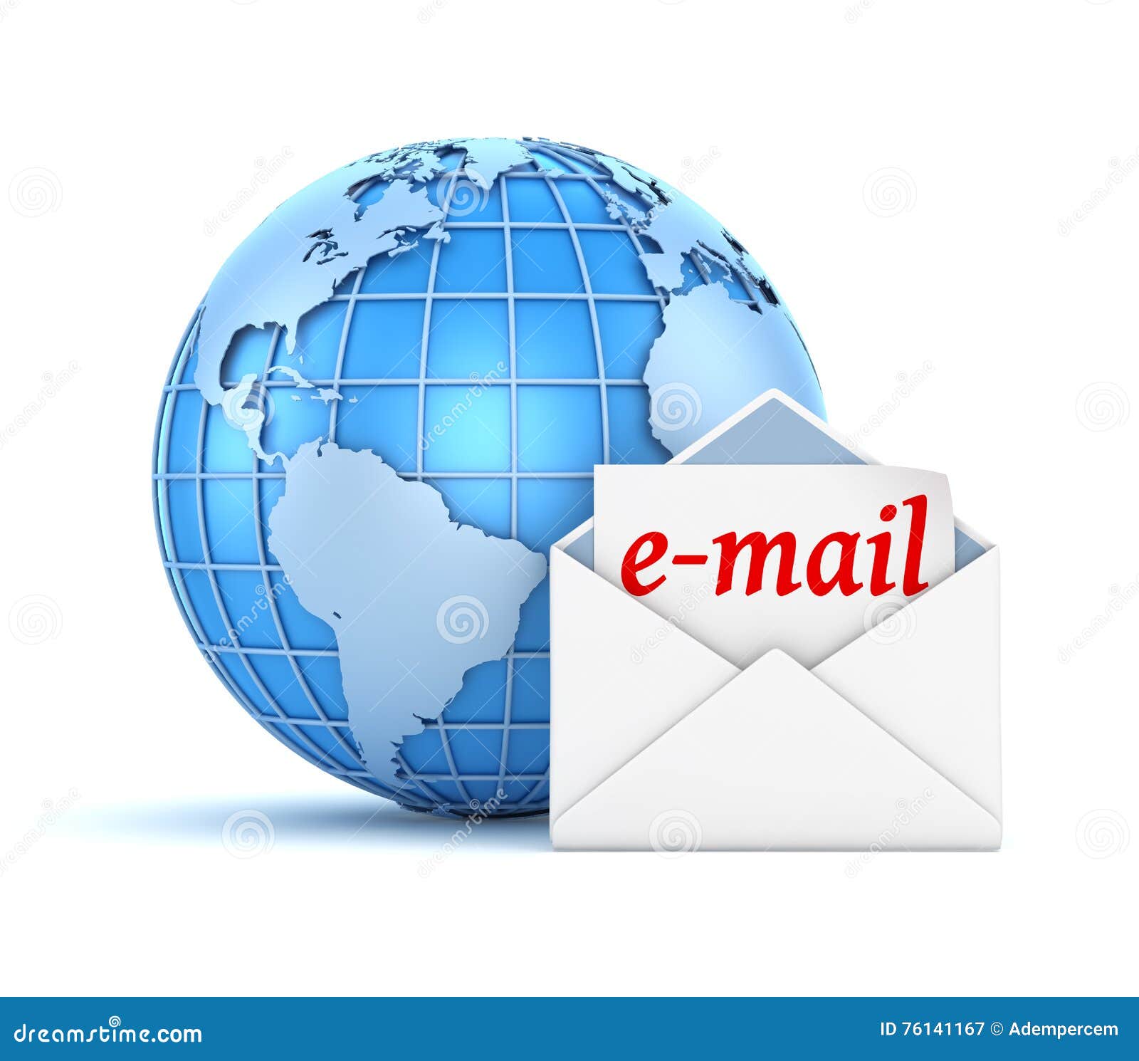E-mail Concept with World and Envelope Stock Illustration ...