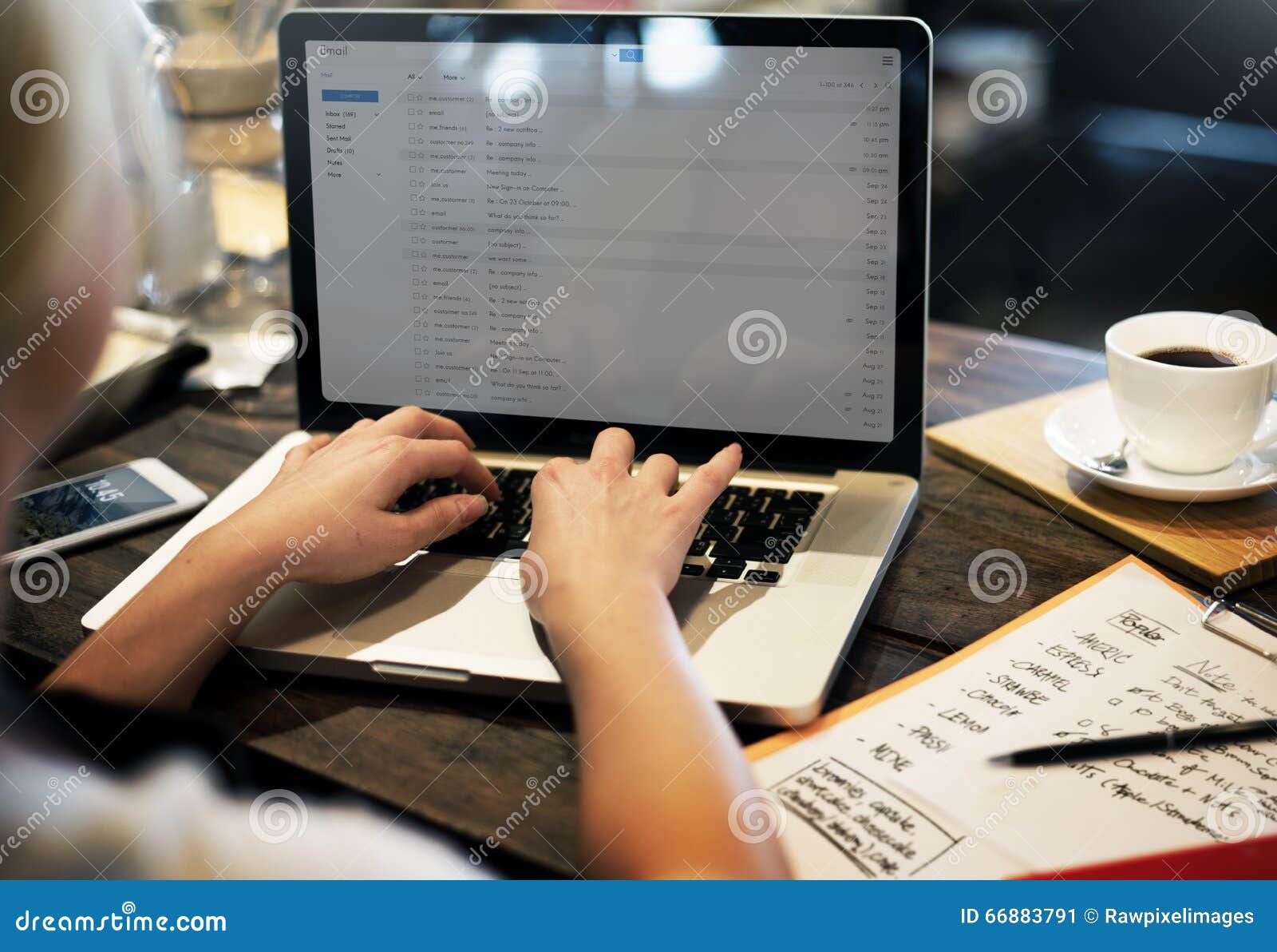 E-mail Connection Communication Using Computer Laptop Cocnept Stock ...