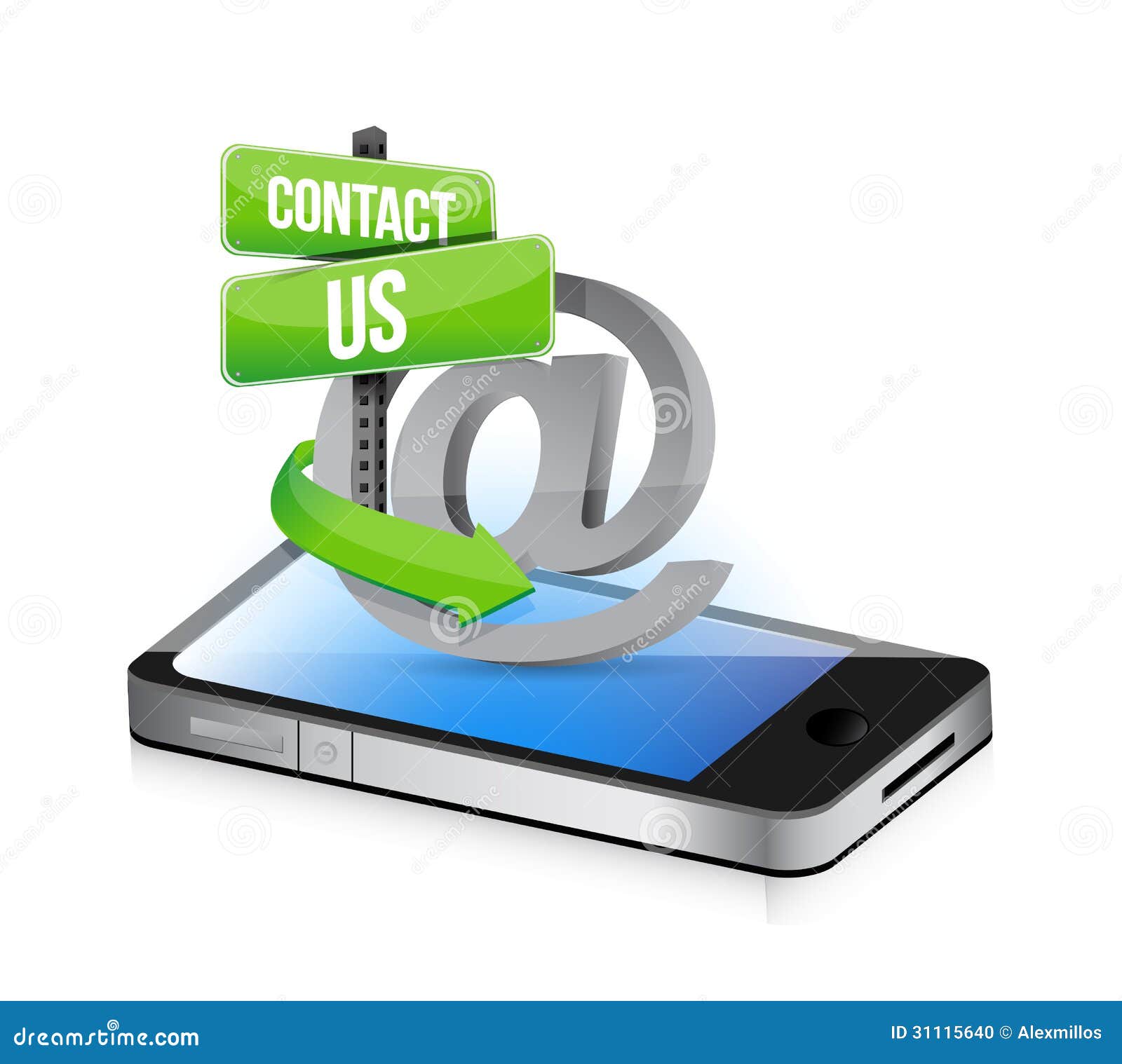 E Mail Contact Us at Sign Illustration Design Stock Illustration ...