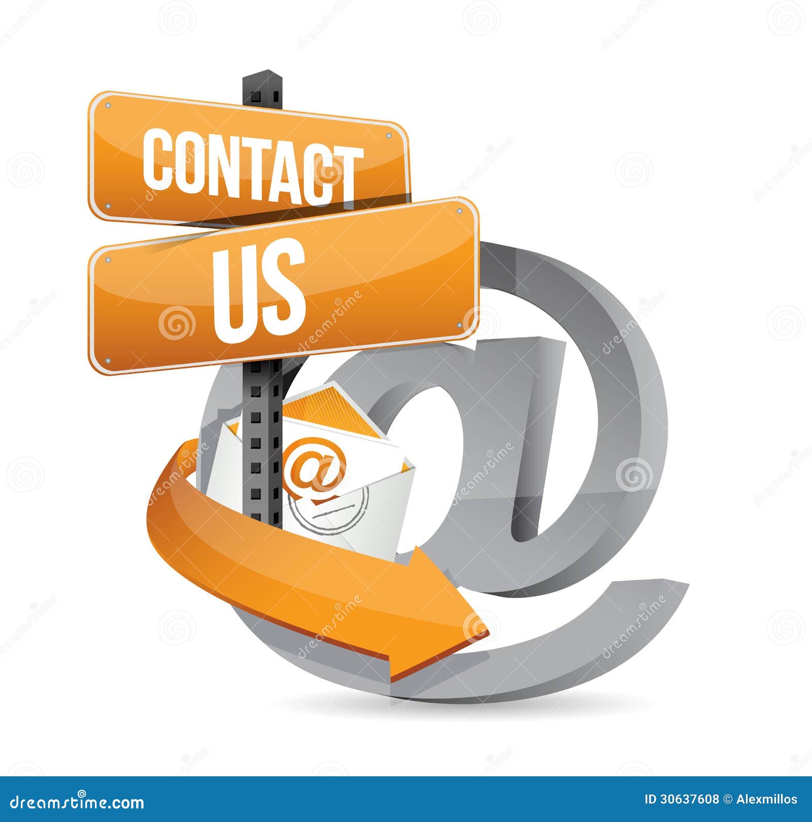 E Mail Contact Us at Sign Illustration Design Stock Illustration ...