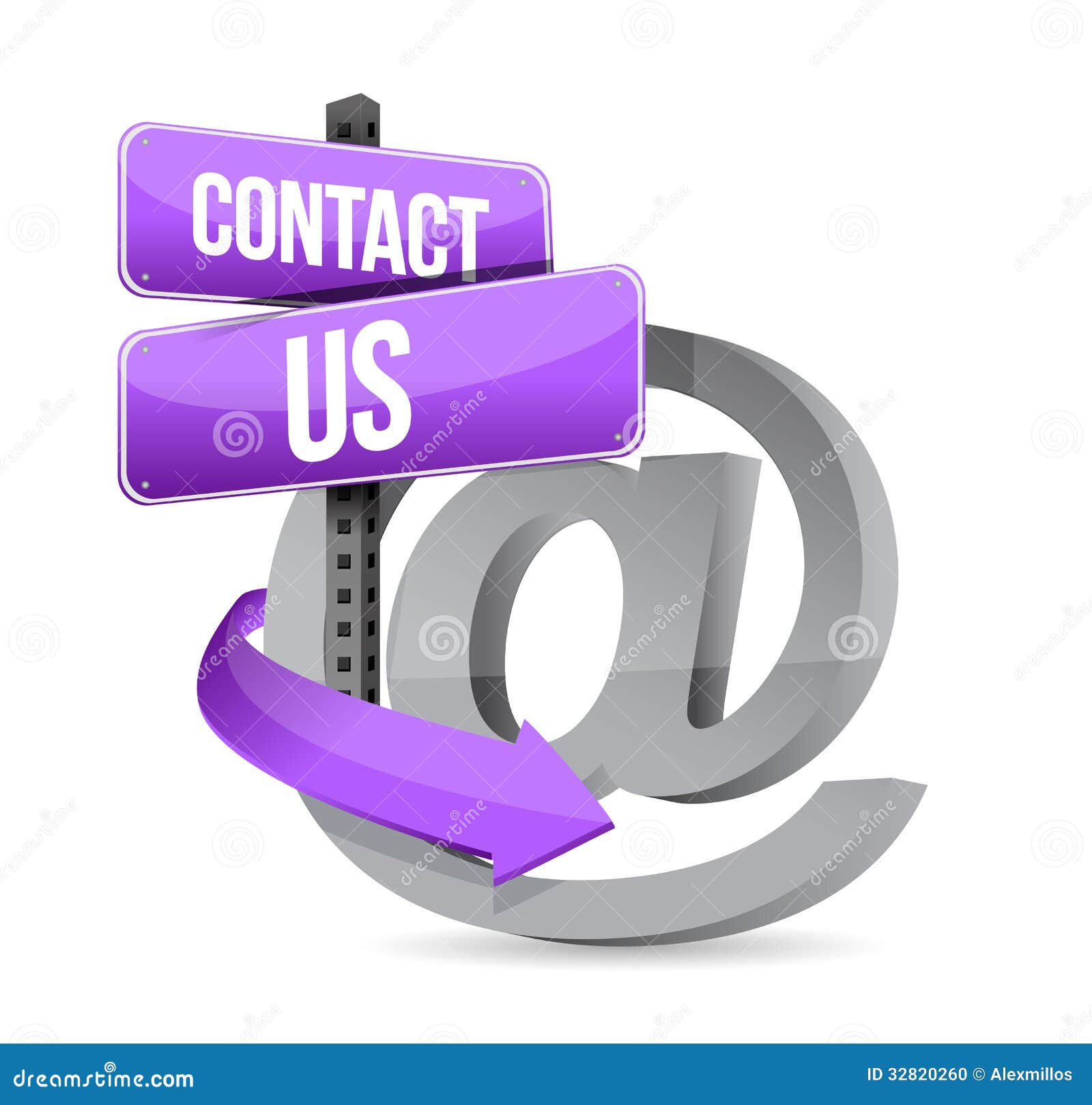 E Mail Contact Us at Sign Illustration Design Stock Illustration ...