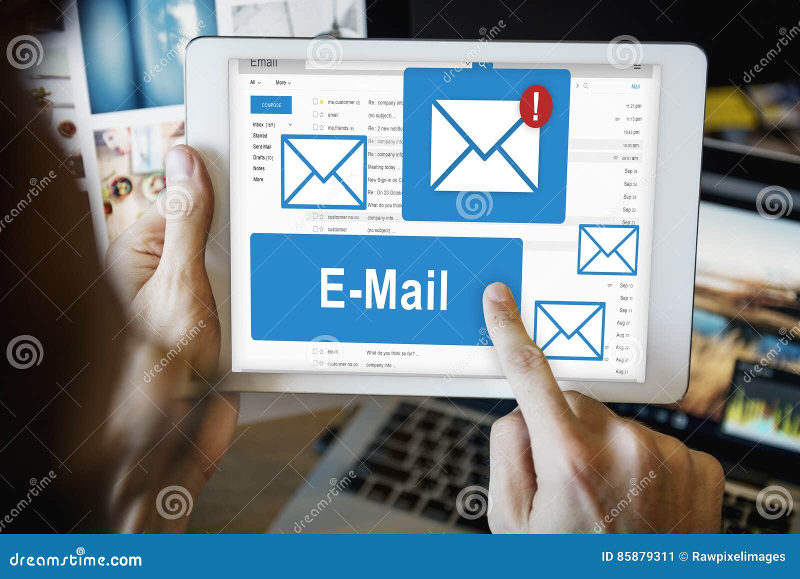 E-mail Correspondence Communication Technology Concept Stock Image ...