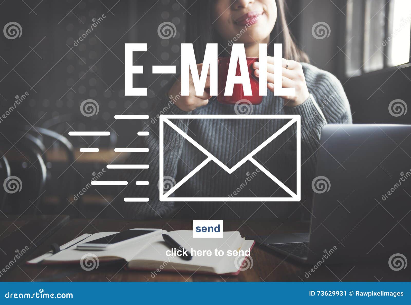E-mail Correspondence Envelpoe Message Deliver Concept Stock Image ...