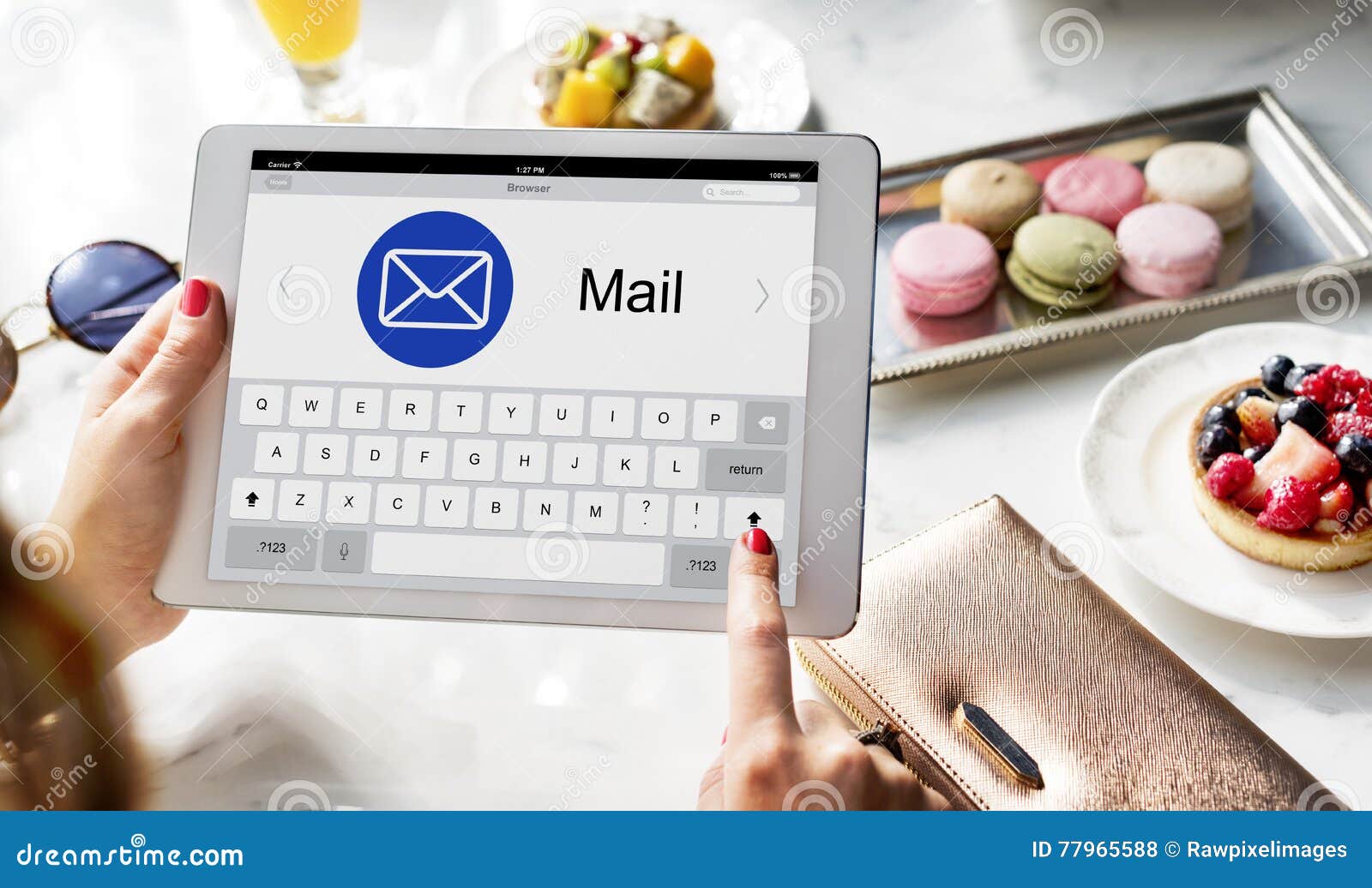 E-Mail Digital Application Webpage Concept Stock Photo - Image of foods ...