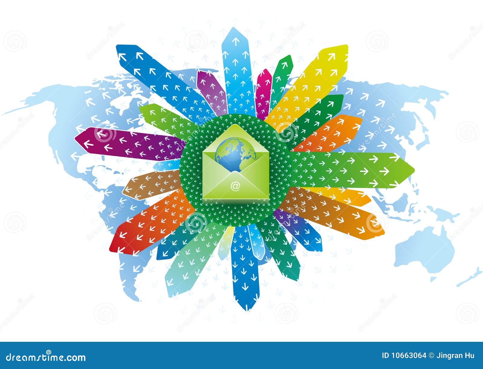 E-mail and earth stock vector. Illustration of symbol - 10663064