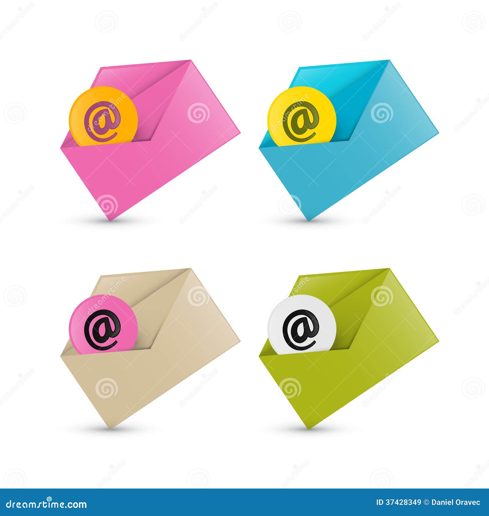 E-mail, Email Icons Set stock vector. Illustration of concept - 37428349