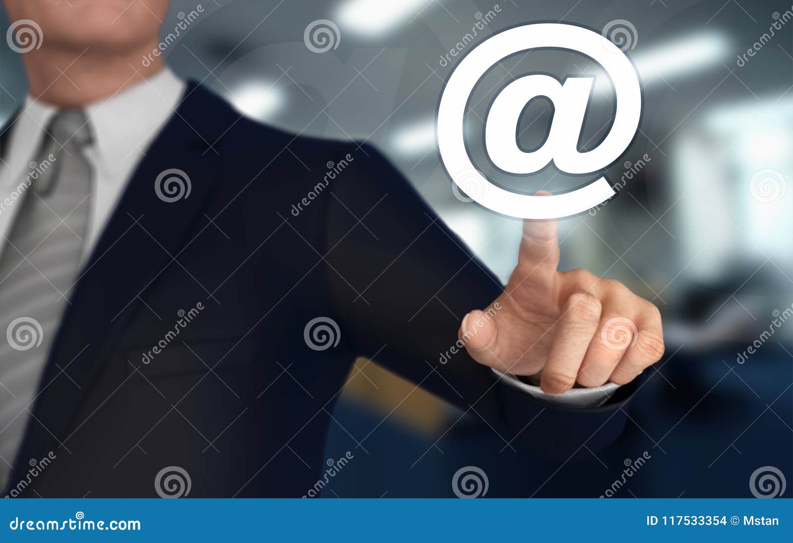 E Mail Pushing Concept 3d Illustration Stock Photo - Image of ...