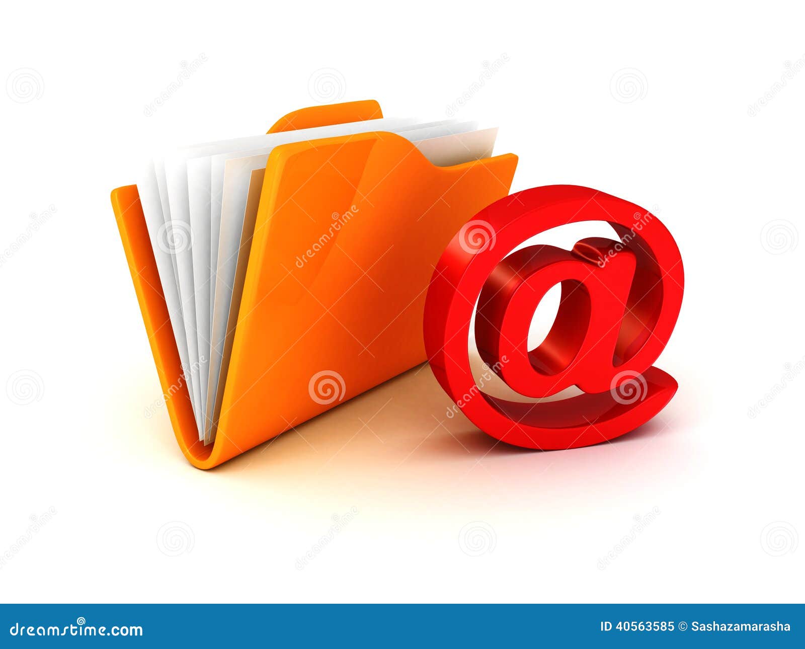 E-mail Folder at Symbol Red Icon Stock Illustration - Illustration of ...