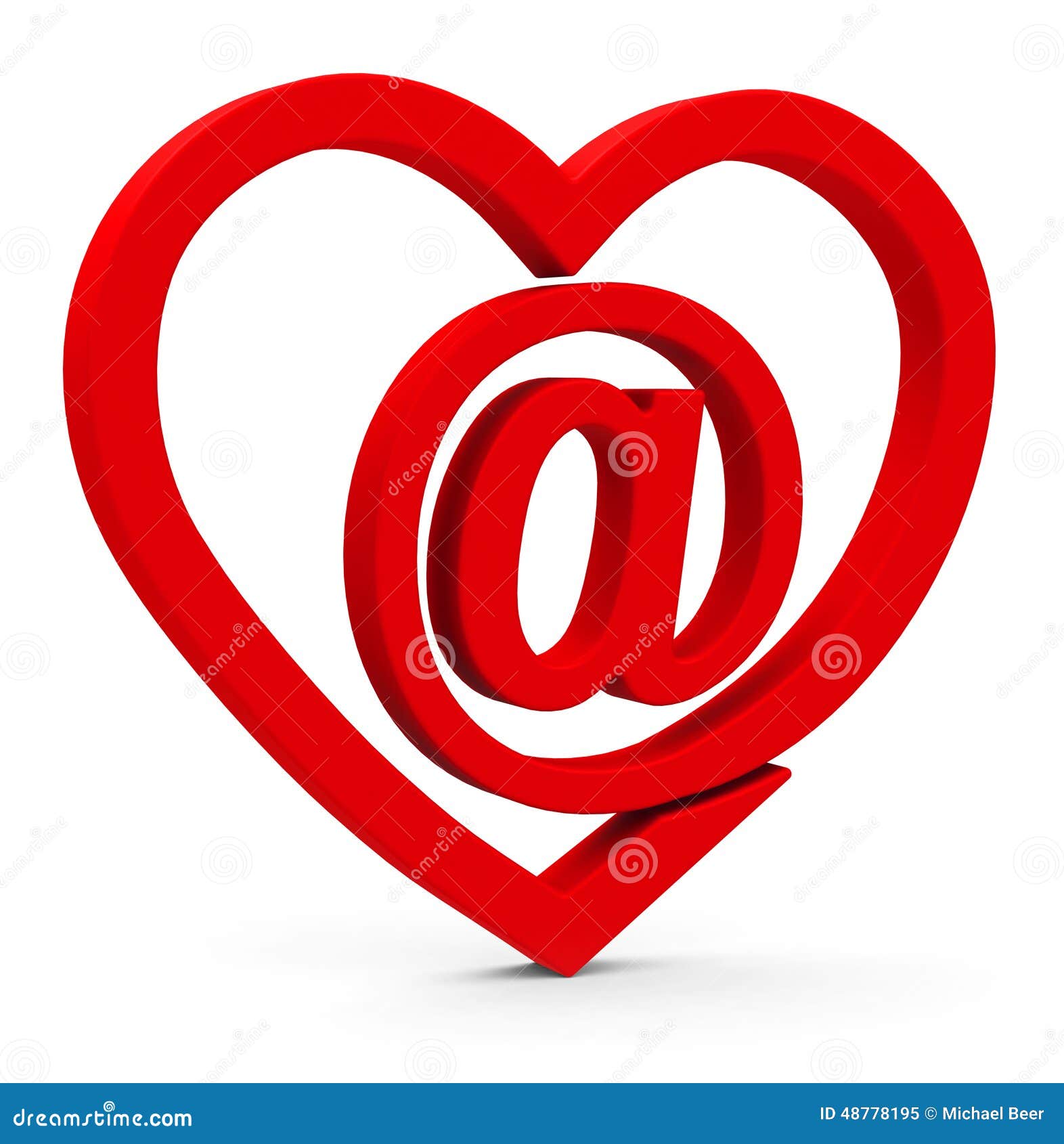 The e-mail heart stock illustration. Illustration of marry - 48778195
