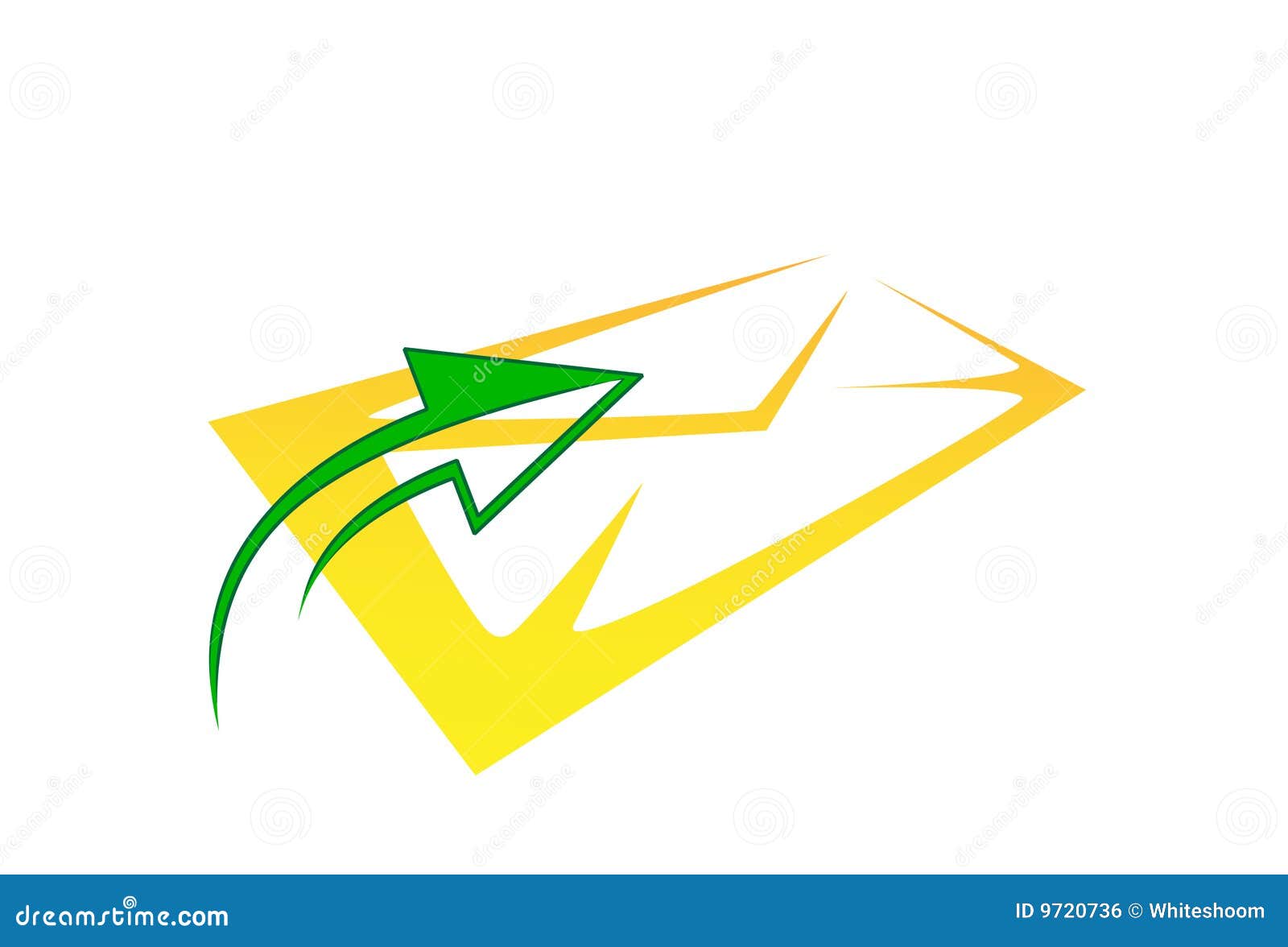 E-mail icon with arrow stock vector. Illustration of clip - 9720736