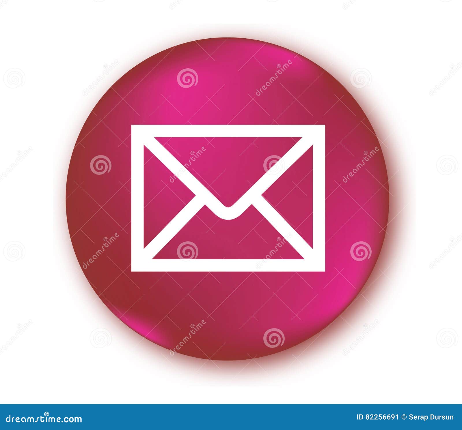 E-Mail Icon with Purple Background Stock Illustration - Illustration of ...