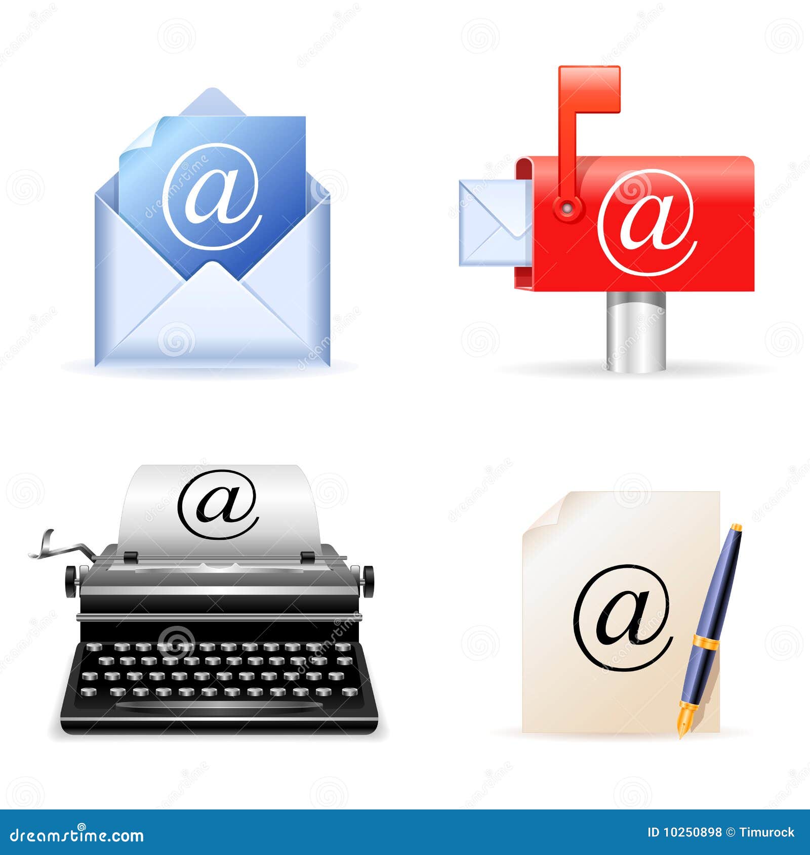 E-mail icons. stock vector. Illustration of connection - 10250898
