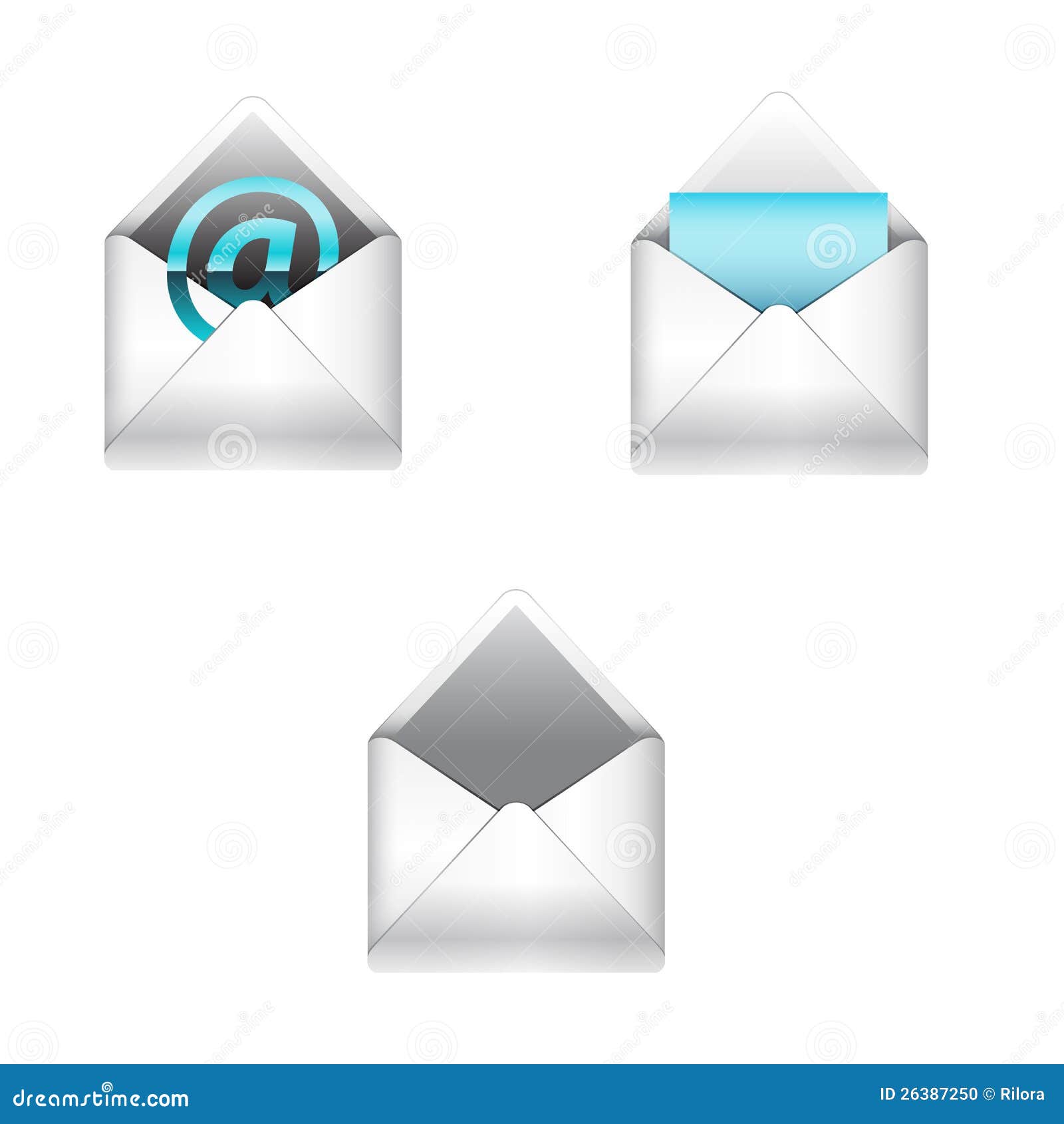 E-mail icons set stock vector. Illustration of mailing - 26387250
