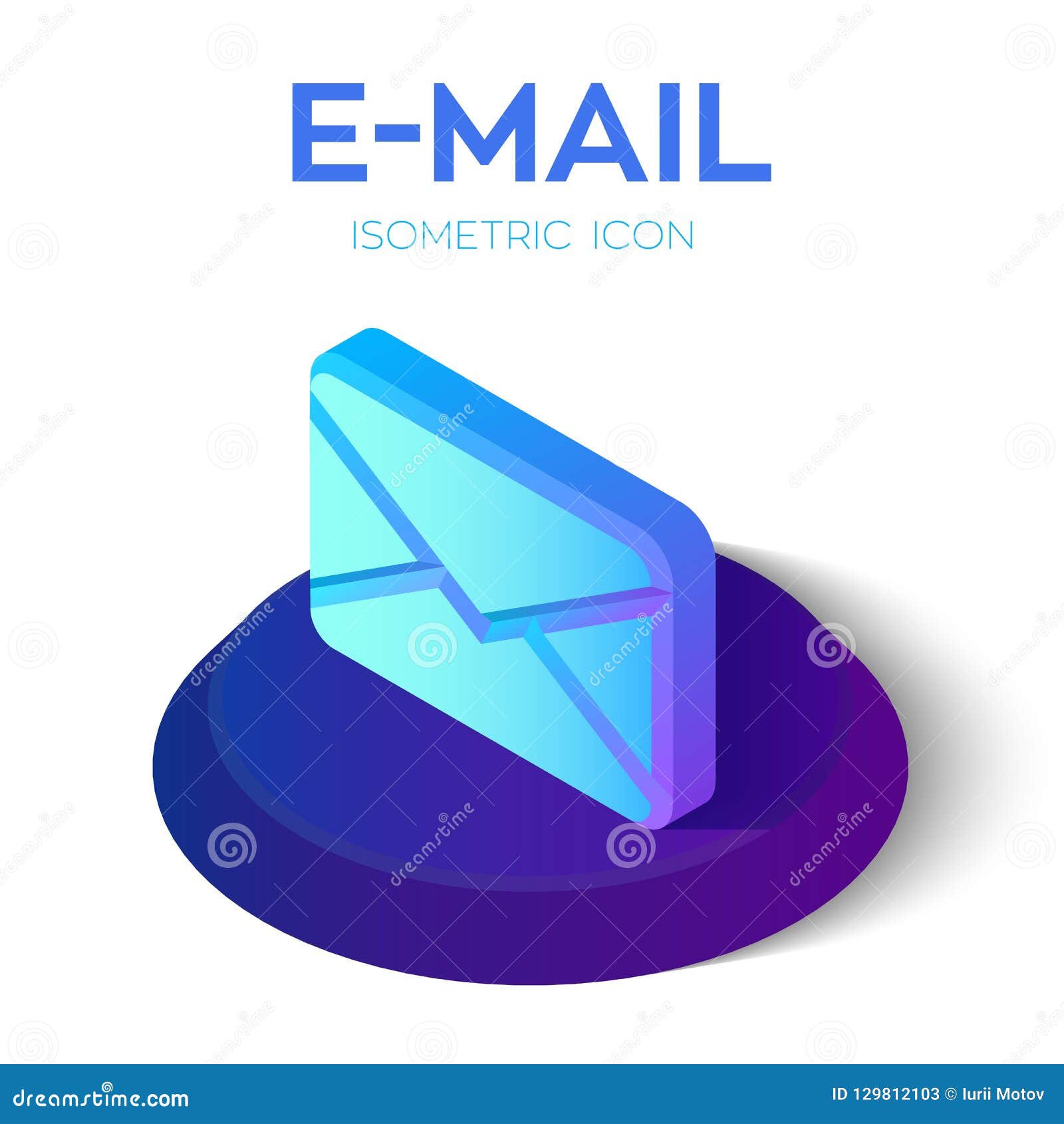 E-mail Isometric Icon. 3D Isometric Email Sign. Created for Mobile, Web ...