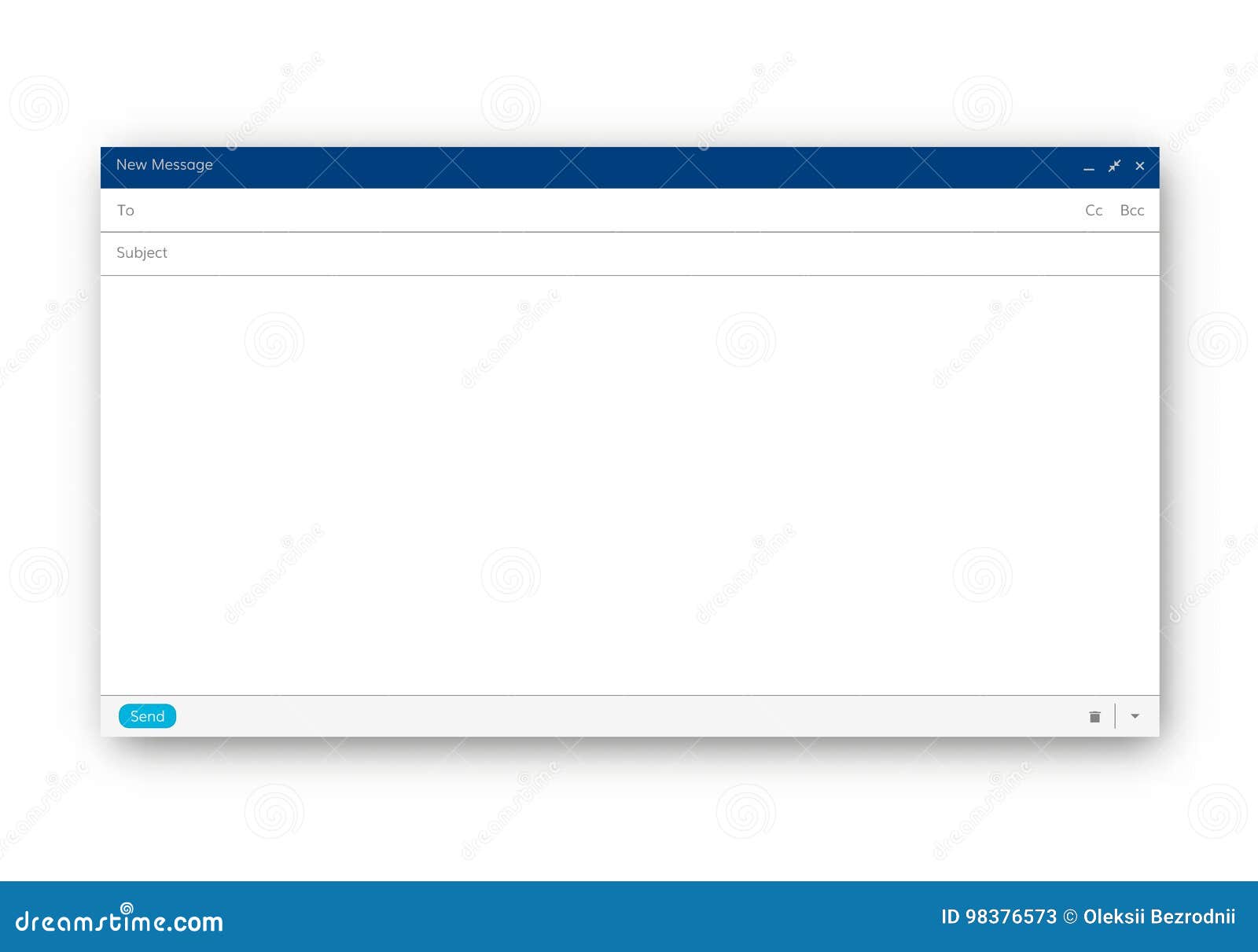 E-Mail-leere Schablone vektor abbildung. Illustration von webseite ...