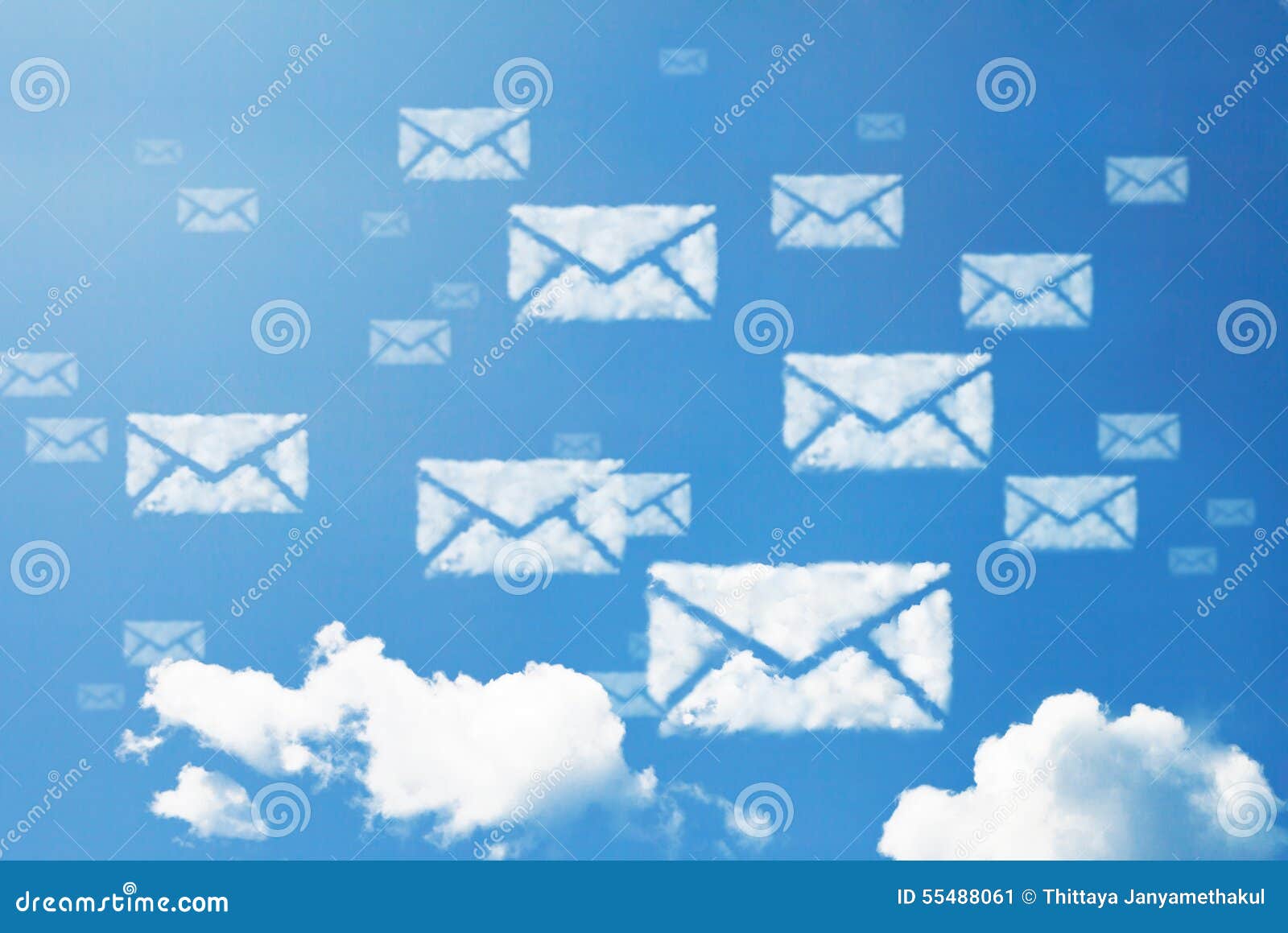 E-mail or Letter Envelope Icon Cloud Shape Stock Image - Image of email ...