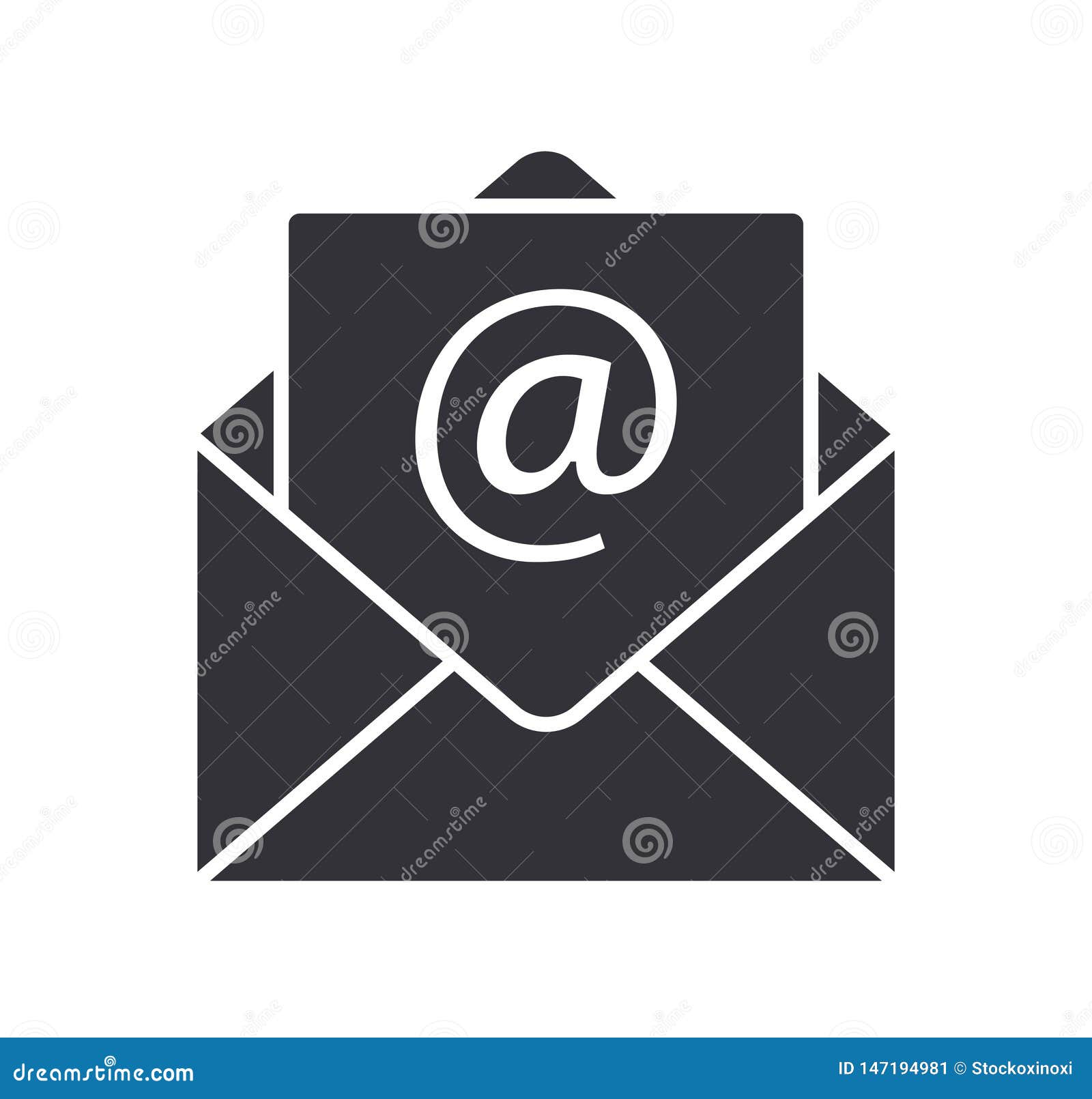 E-Mail Letter Icon Symbol Vector Illustration Stock Vector ...
