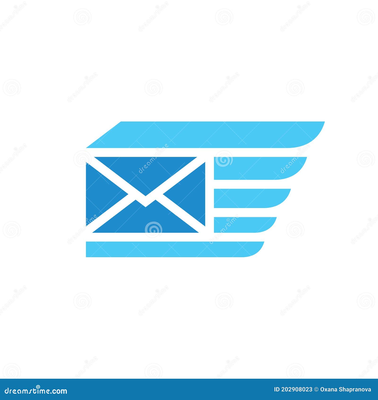 E-mail Letter Wing Icon Logo Design. Document Mail Speed Delivery Sign ...