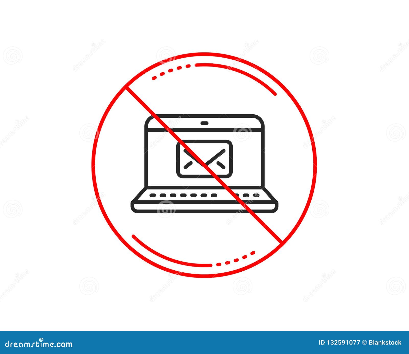 E-Mail Line Icon. Message Correspondence Sign. Vector Stock Vector ...