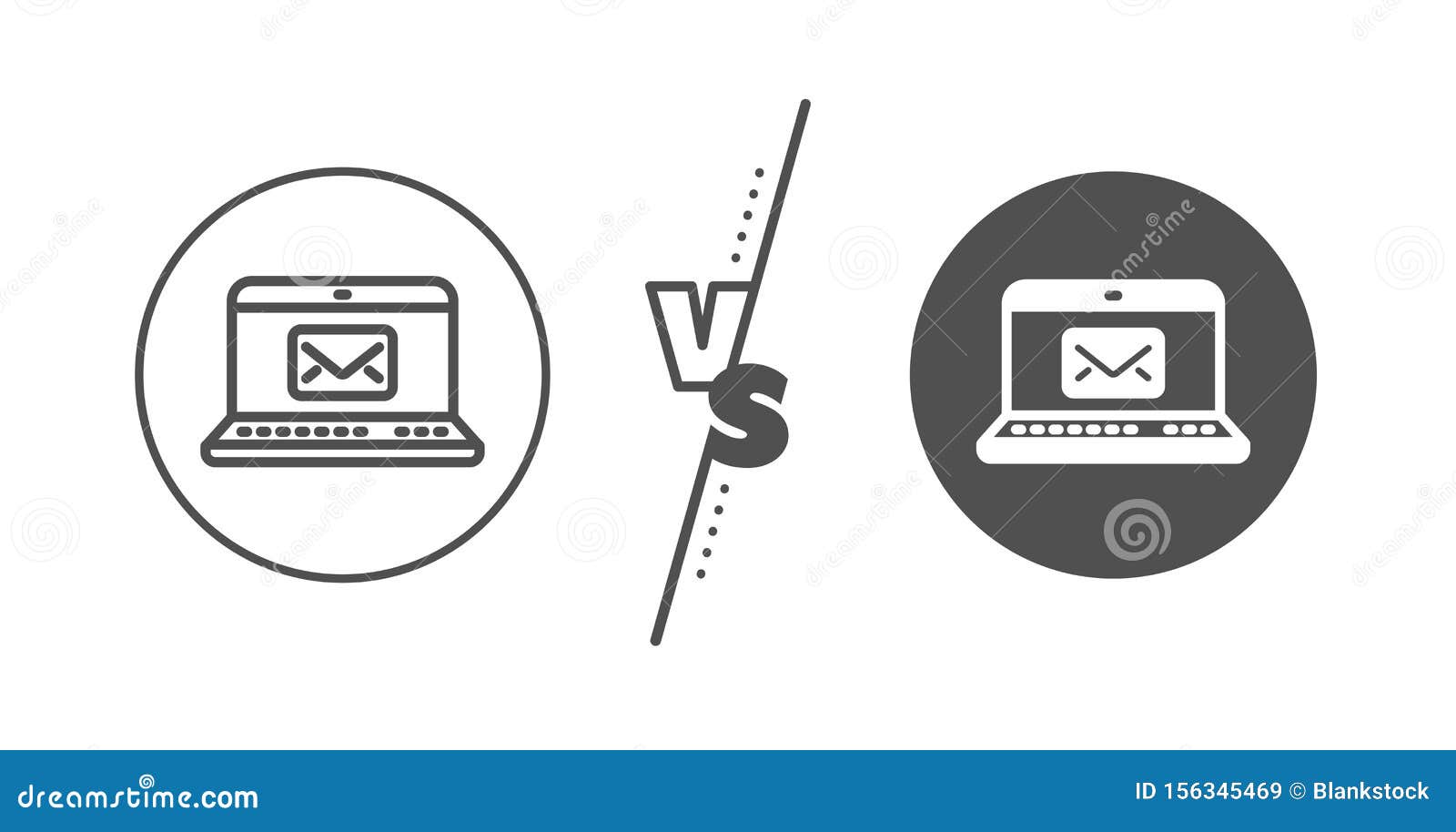 E-Mail Line Icon. Message Correspondence Sign. Vector Stock Vector ...