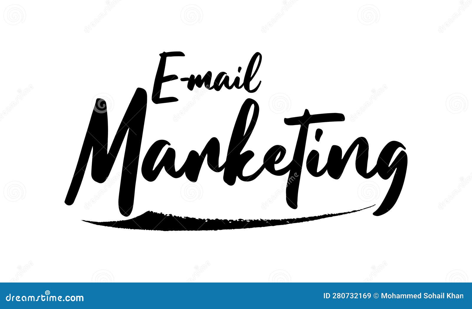 E-mail Marketing Elegant Bold Typography Text Lettering Vector Design ...