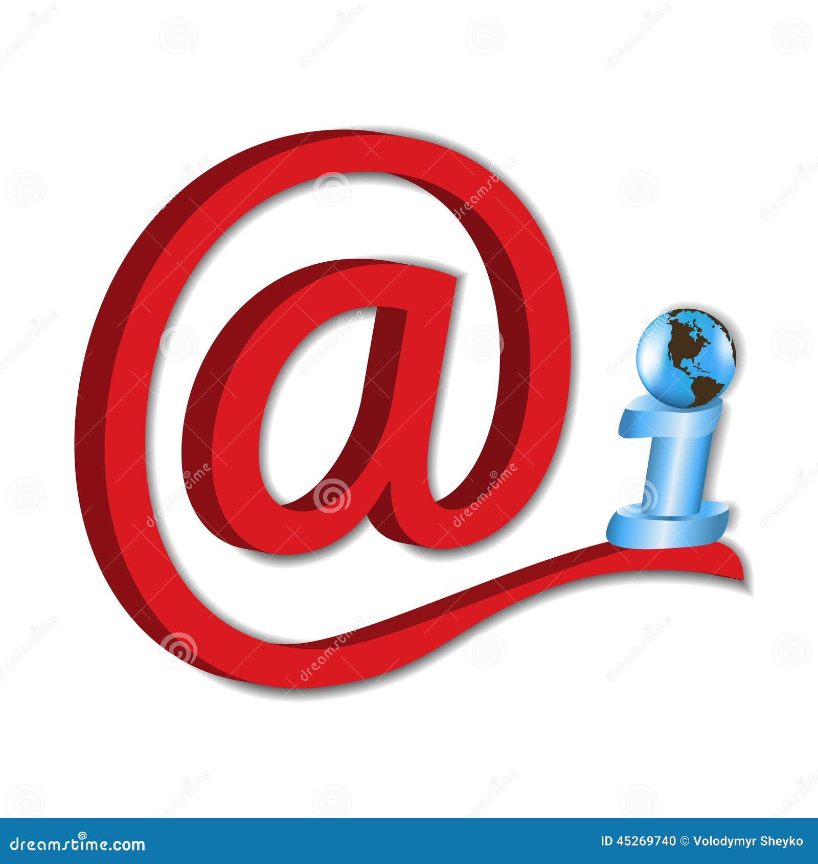 E-mail is the Modern Way To Transfer Information Around the World Stock ...