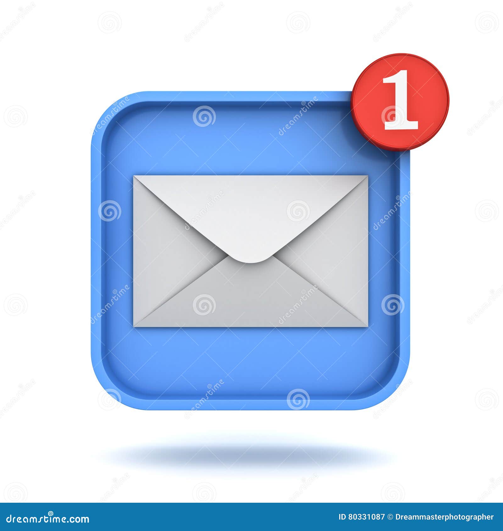 E Mail Notification One New Email Message in the Inbox Button Concept ... E Mail Notification One New Email Message in the Inbox Button Concept ...