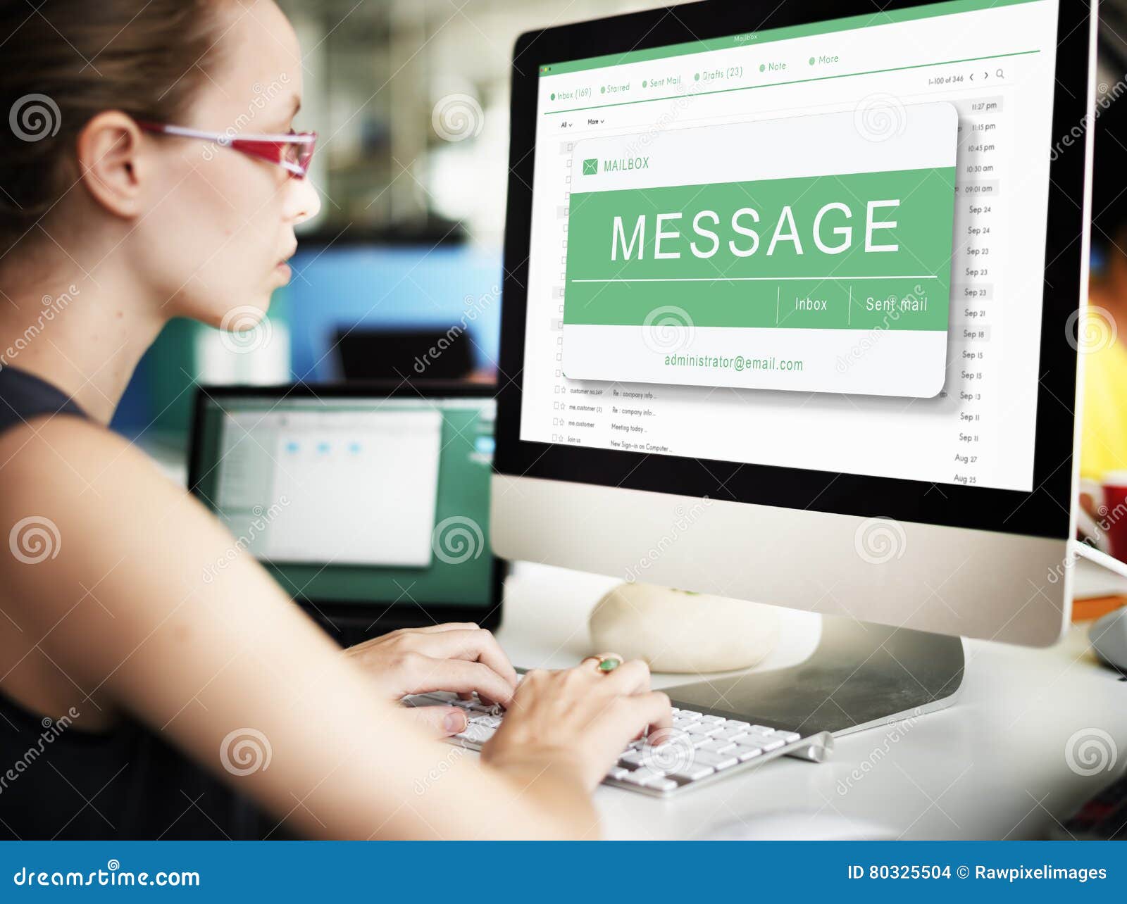 E-mail Online Communication Message Technology Concept Stock Photo ...