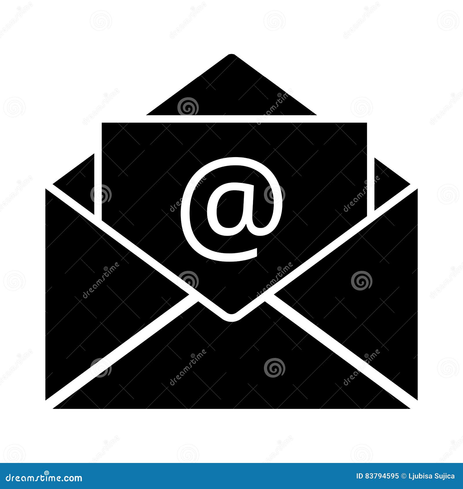 E-mail pictogram stock illustratie. Illustration of kleur - 83794595