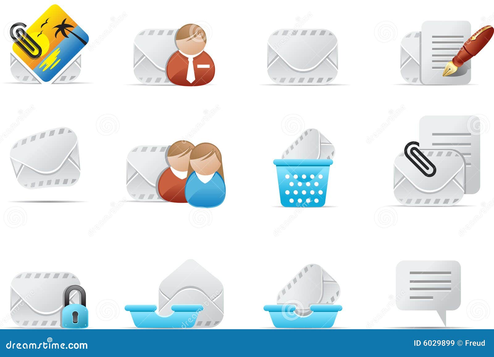 E-mail Pictogram - Emailo Reeks 2 Stock Illustratie - Illustration of ...