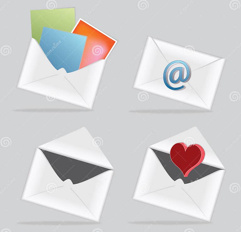 E-mail Pictogram Met Envelop Vector Illustratie - Illustration of ...