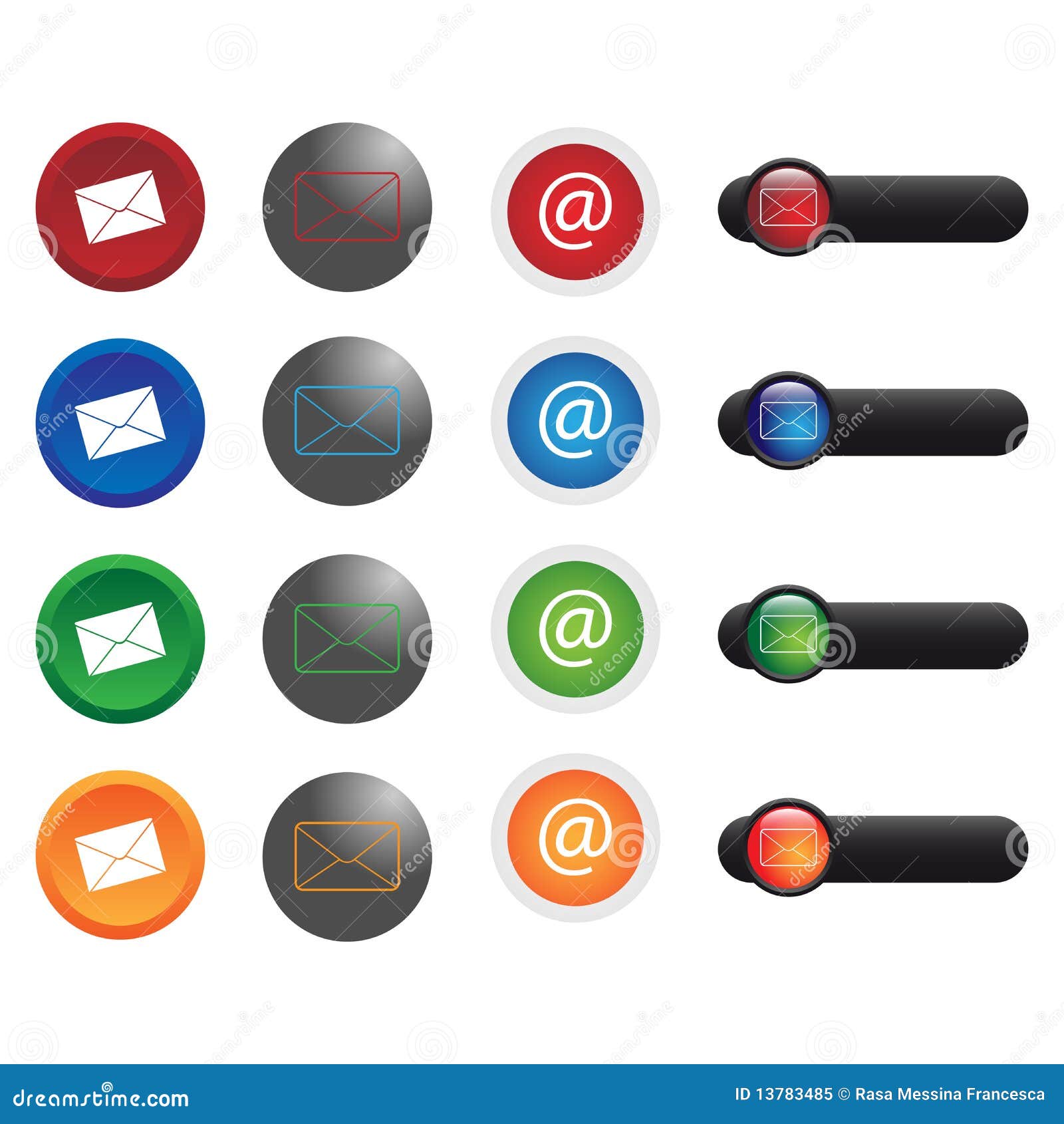 E-mail pictogrammen vector illustratie. Illustration of verzonden ...