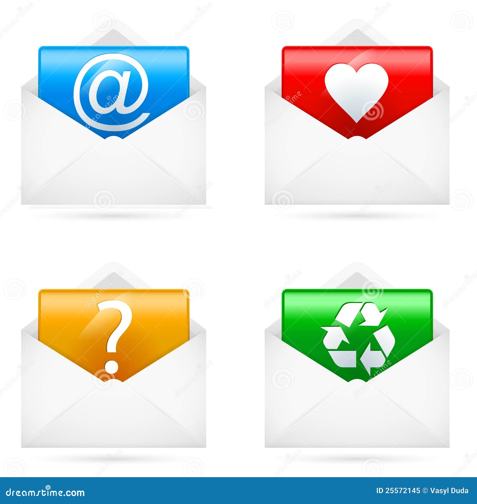 E-mail pictogrammen vector illustratie. Illustration of post - 25572145