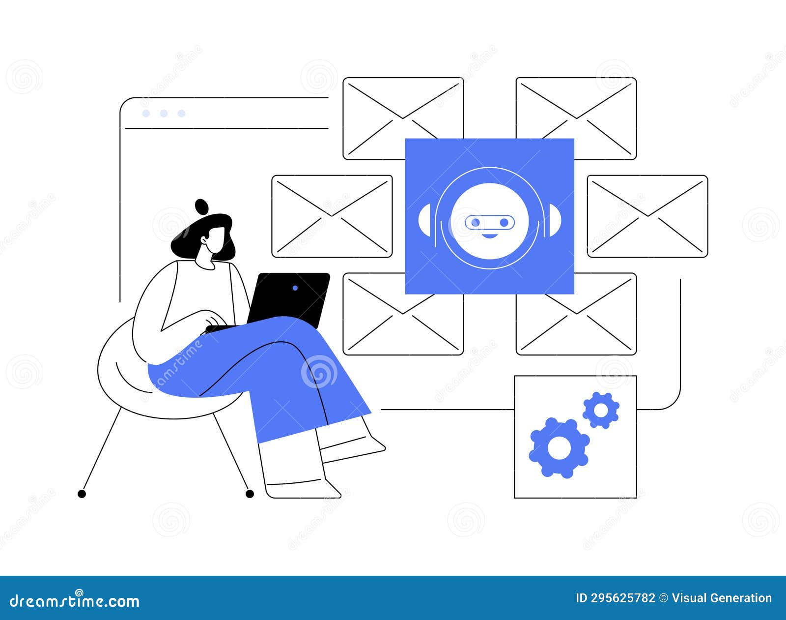 E-mail Processing Isolated Cartoon Vector Illustrations. Stock Vector ...