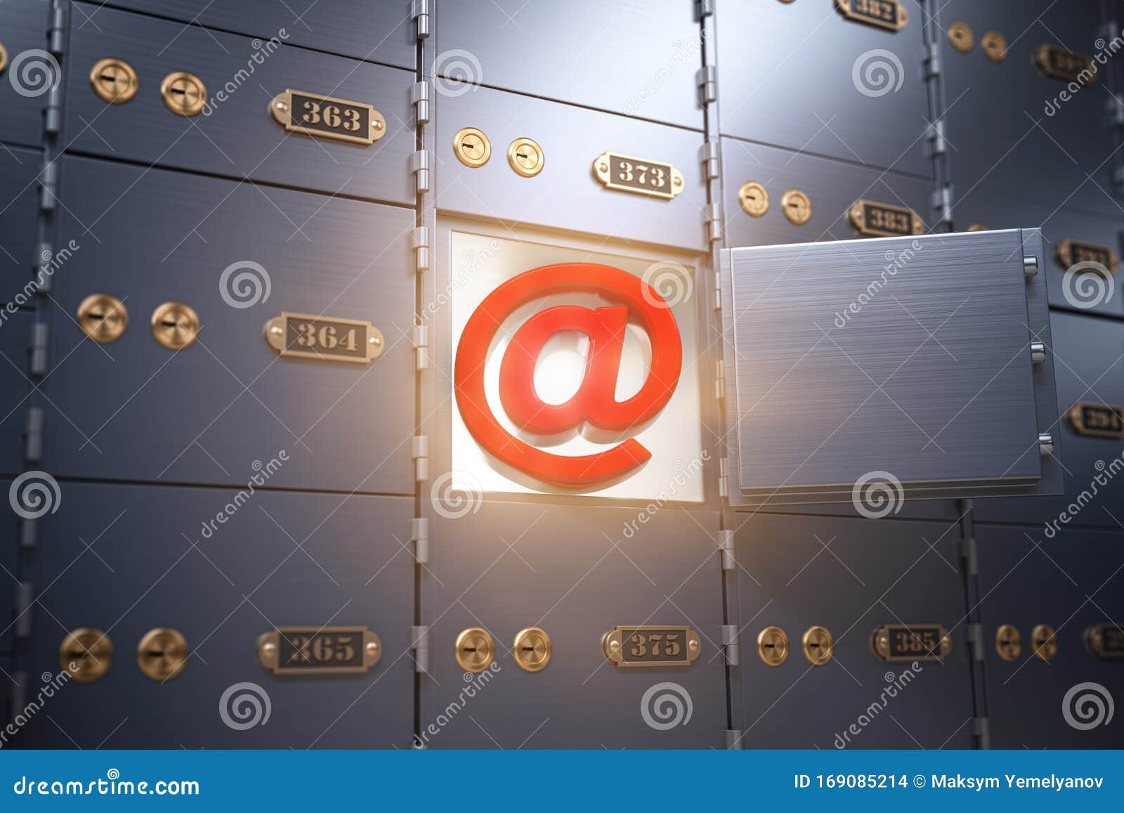 E-mail Security and Protection Internet Concept. Sign of Email with ...