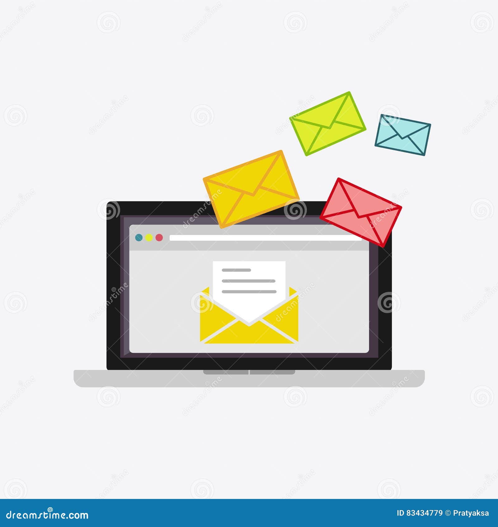 E-Mail Senden Oder Empfangend Ablesen Von Neuen Mitteilungen E-Mail ...