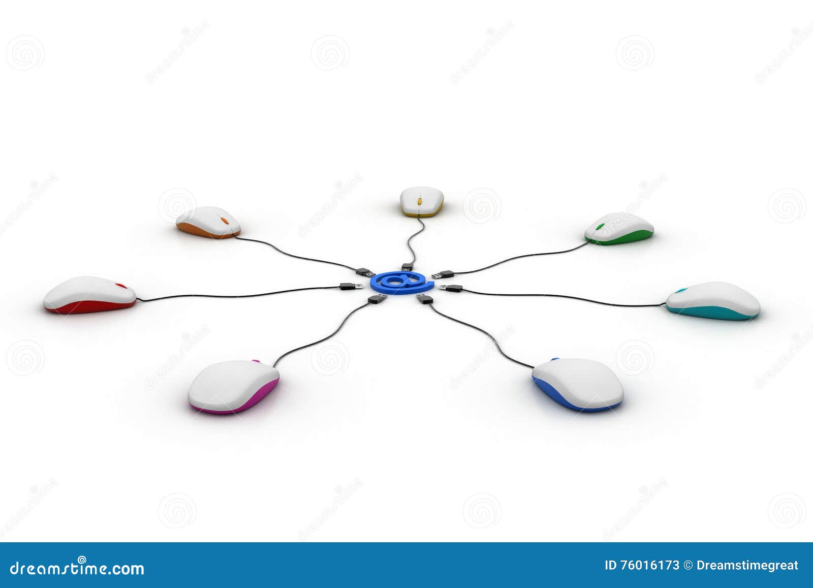 E-mail Sign Connect with Computer Mouse Stock Illustration ...