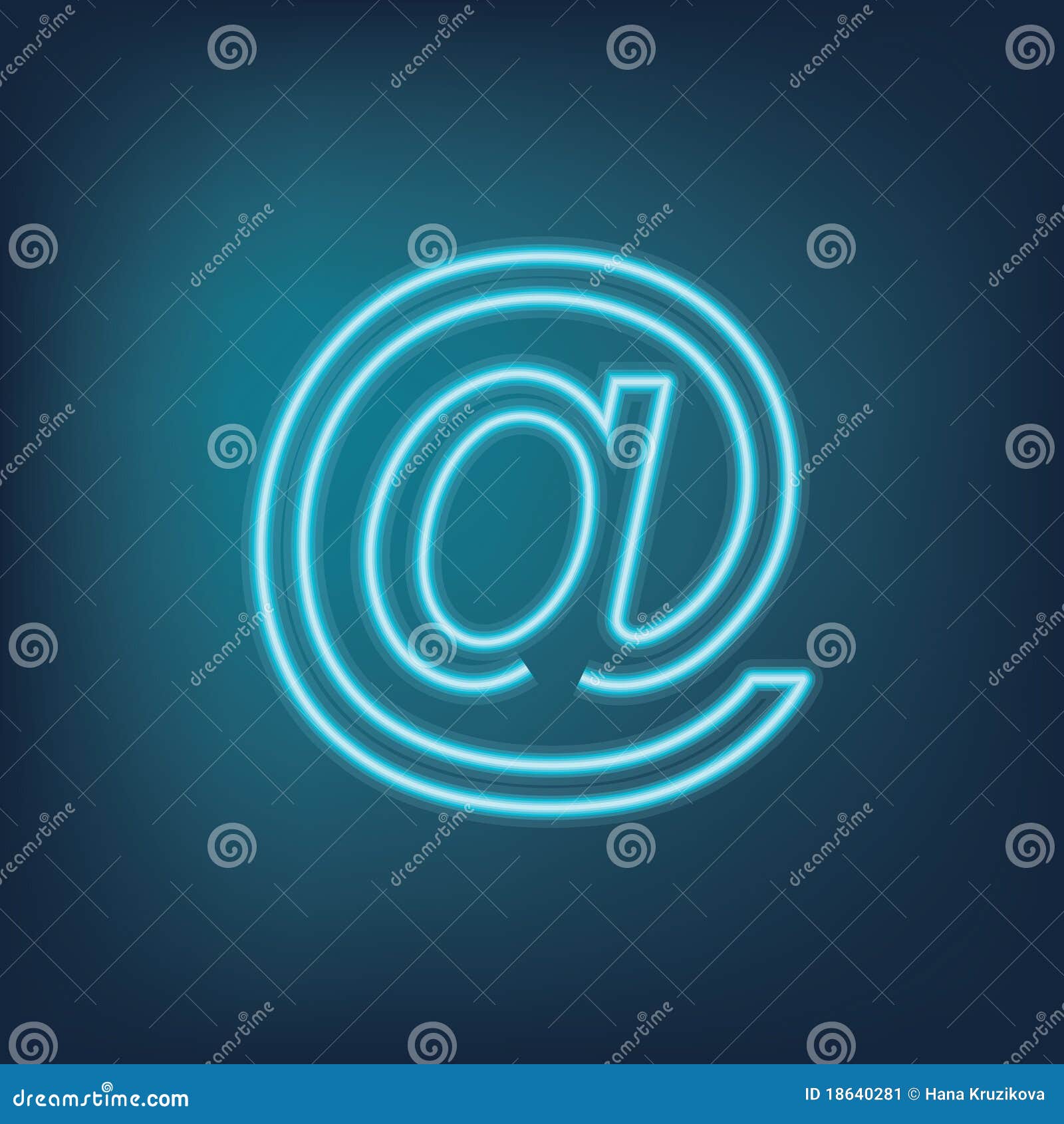 E-mail at Sign - Neon Symbol Stock Vector - Illustration of ...