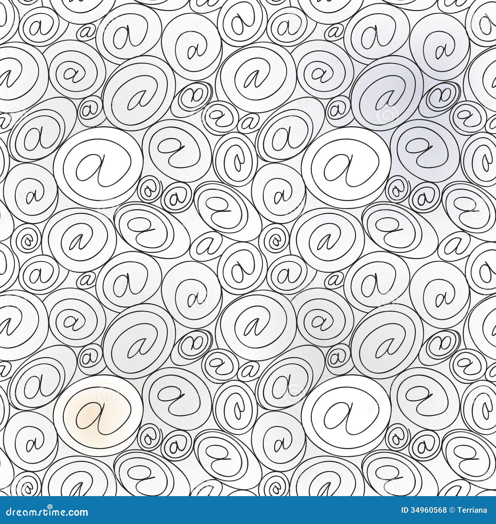 E-mail Sign Seamless Background. Email or Spam Mail Pattern Concept ...