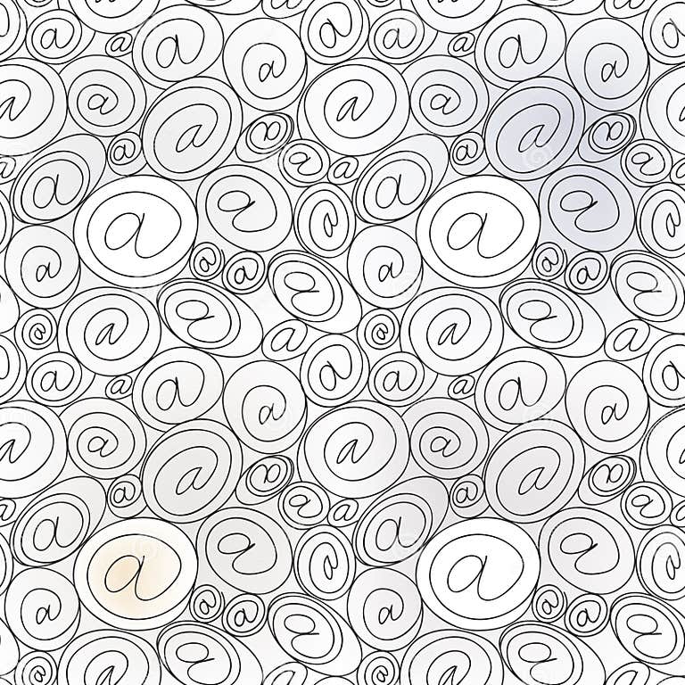 E-mail Sign Seamless Background. Email or Spam Mail Pattern Concept ...