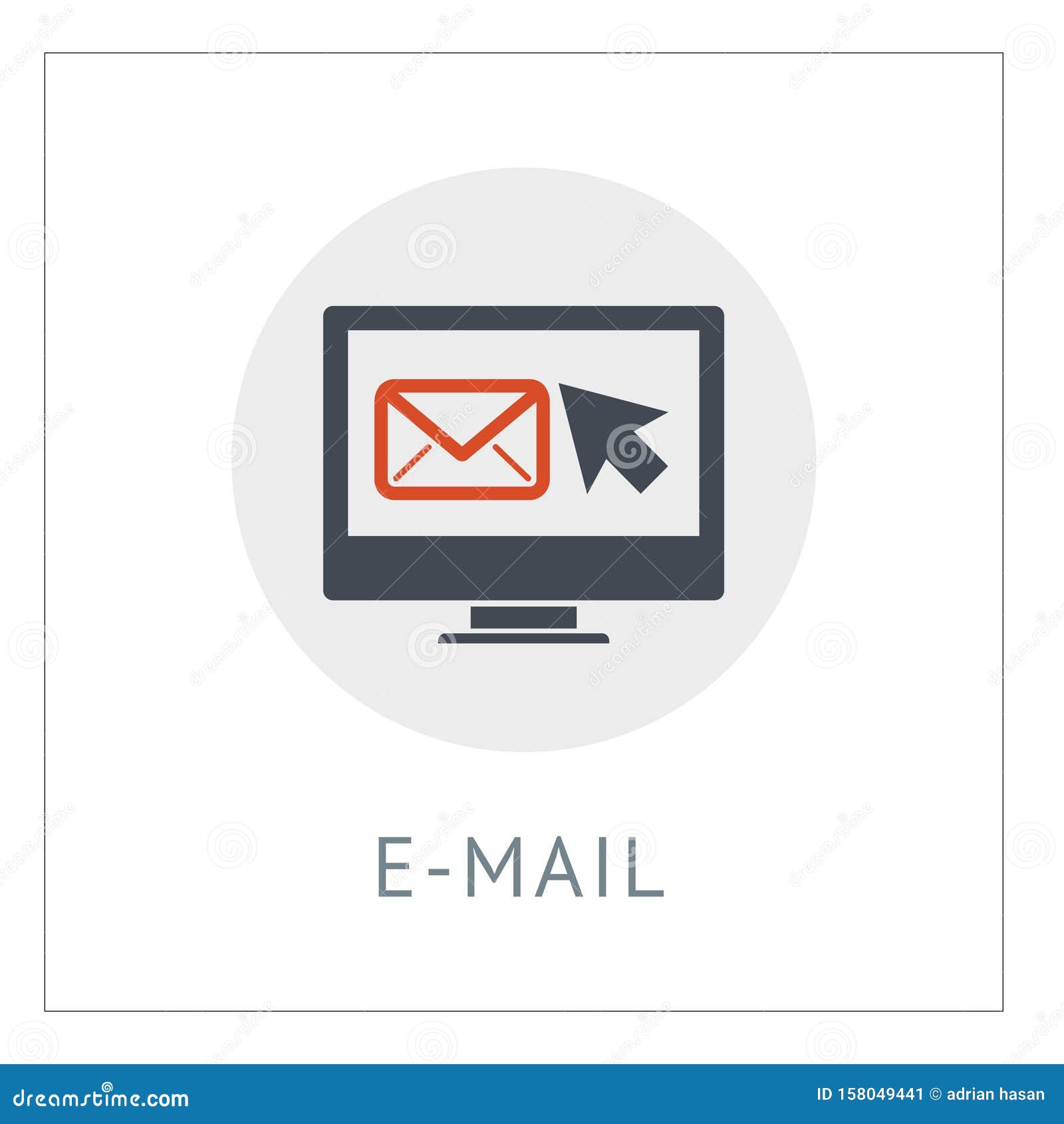 E-mail Simpel Logo Icon Vector Ilustration Stock Vector - Illustration ...