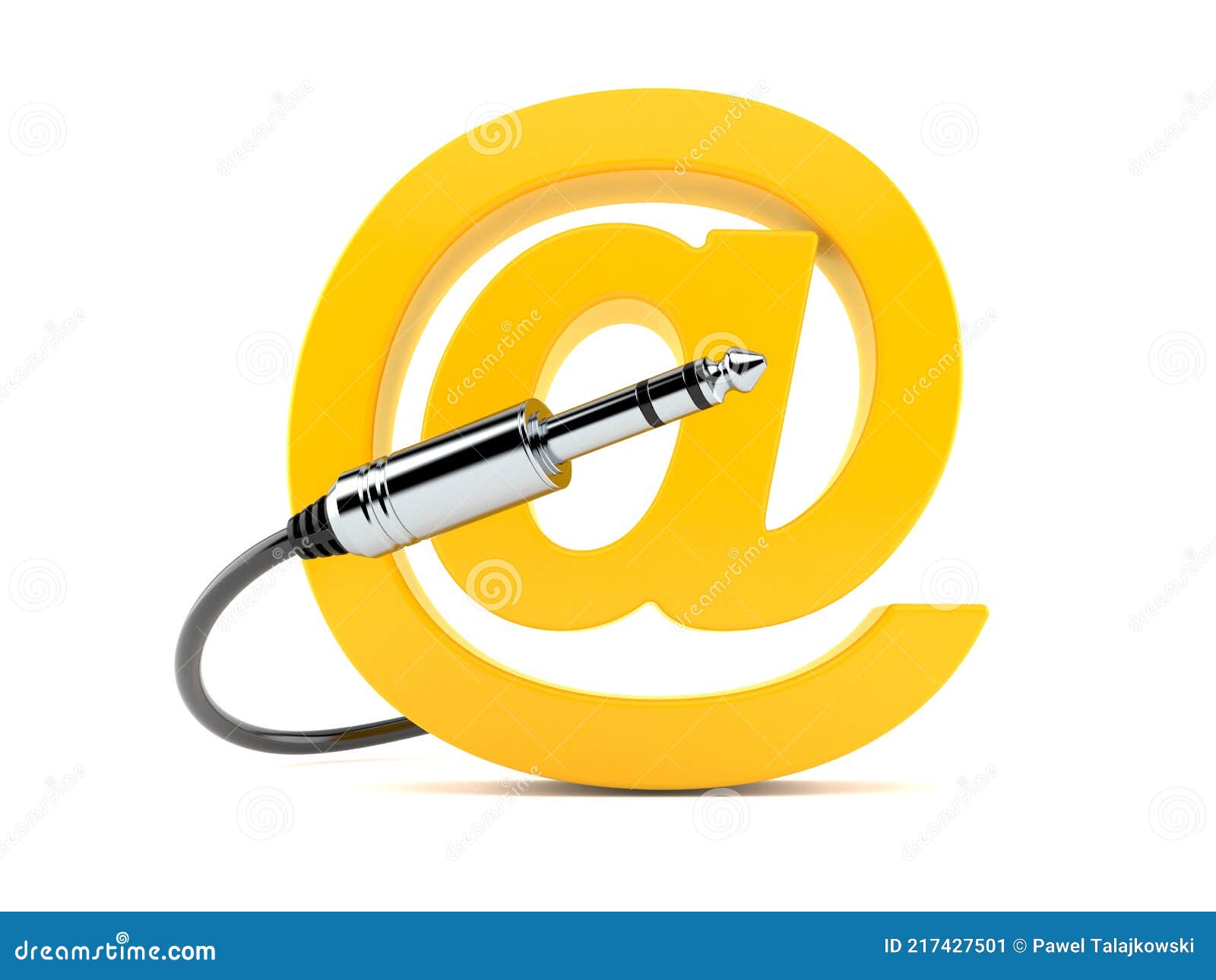 E-mail Symbol with Audio Cable Stock Illustration - Illustration of ...