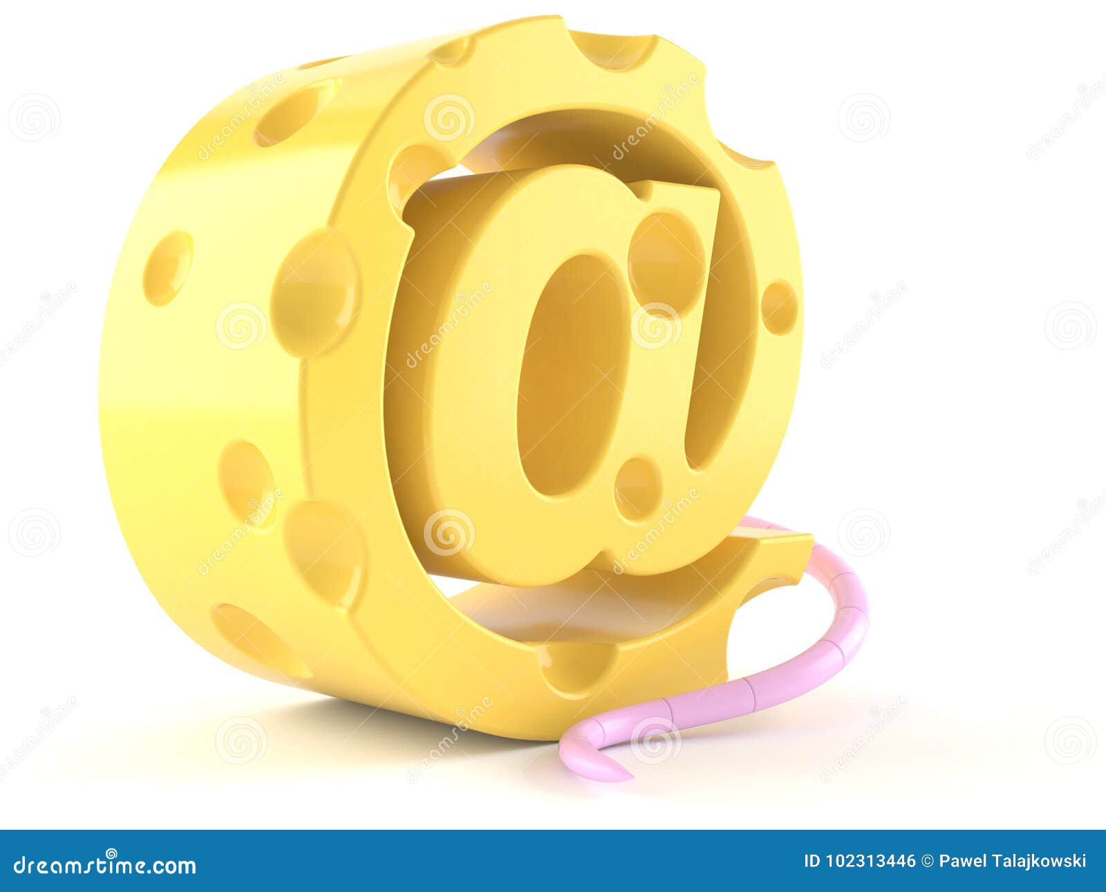 E-mail Symbol in Cheese Form Stock Illustration - Illustration of white ...