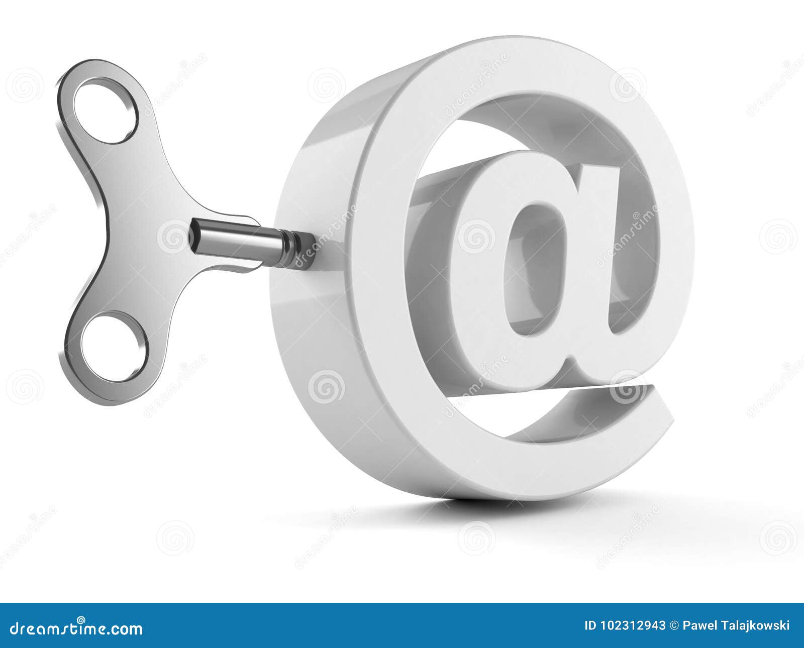 E-mail Symbol with Clockwork Key Stock Illustration - Illustration of ...