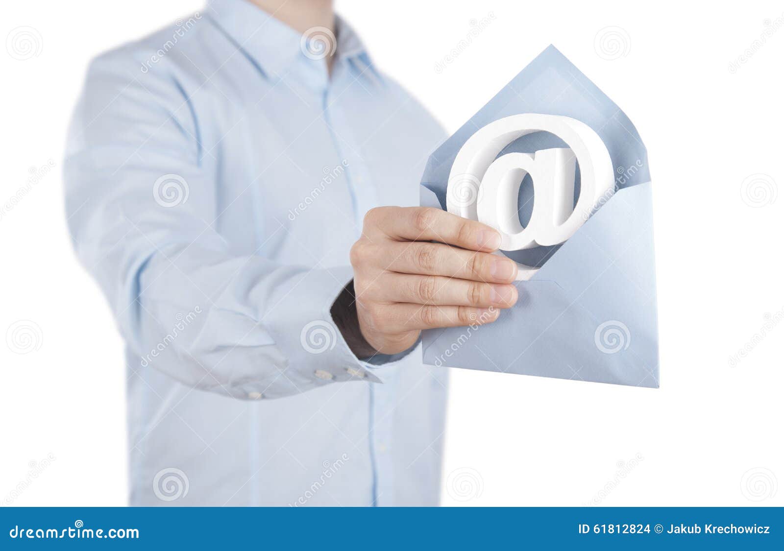 E-mail Symbol with Envelope in Hand Stock Photo - Image of person ...