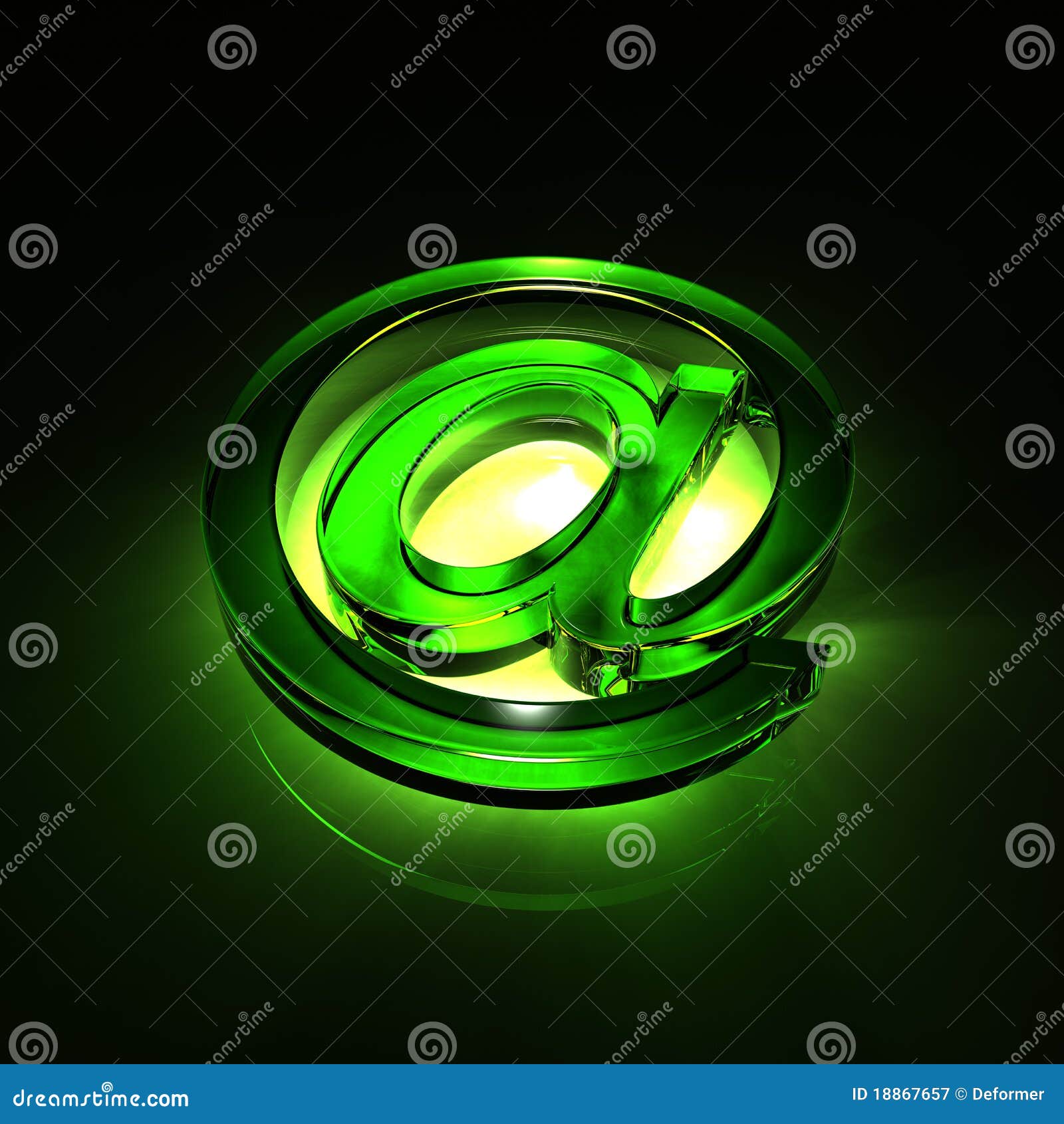 E-mail Symbol Glass - Green Stock Illustration - Illustration of mail ...