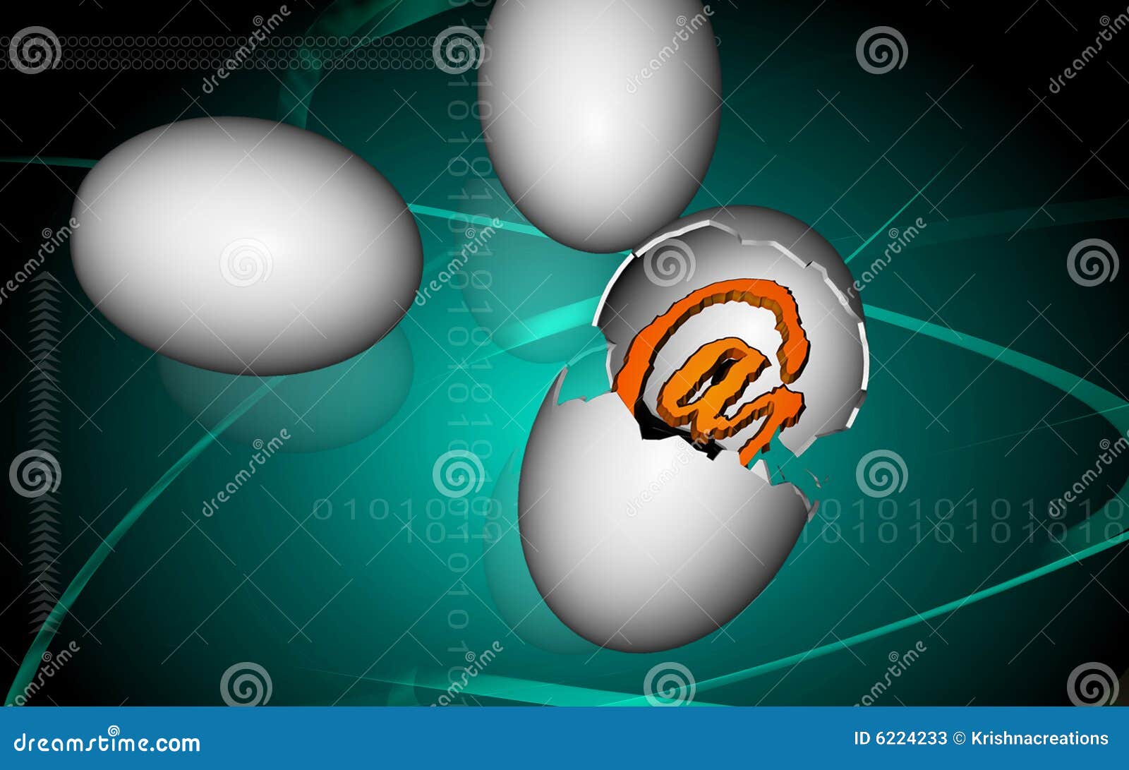 E-mail symbol inside egg stock illustration. Illustration of ...
