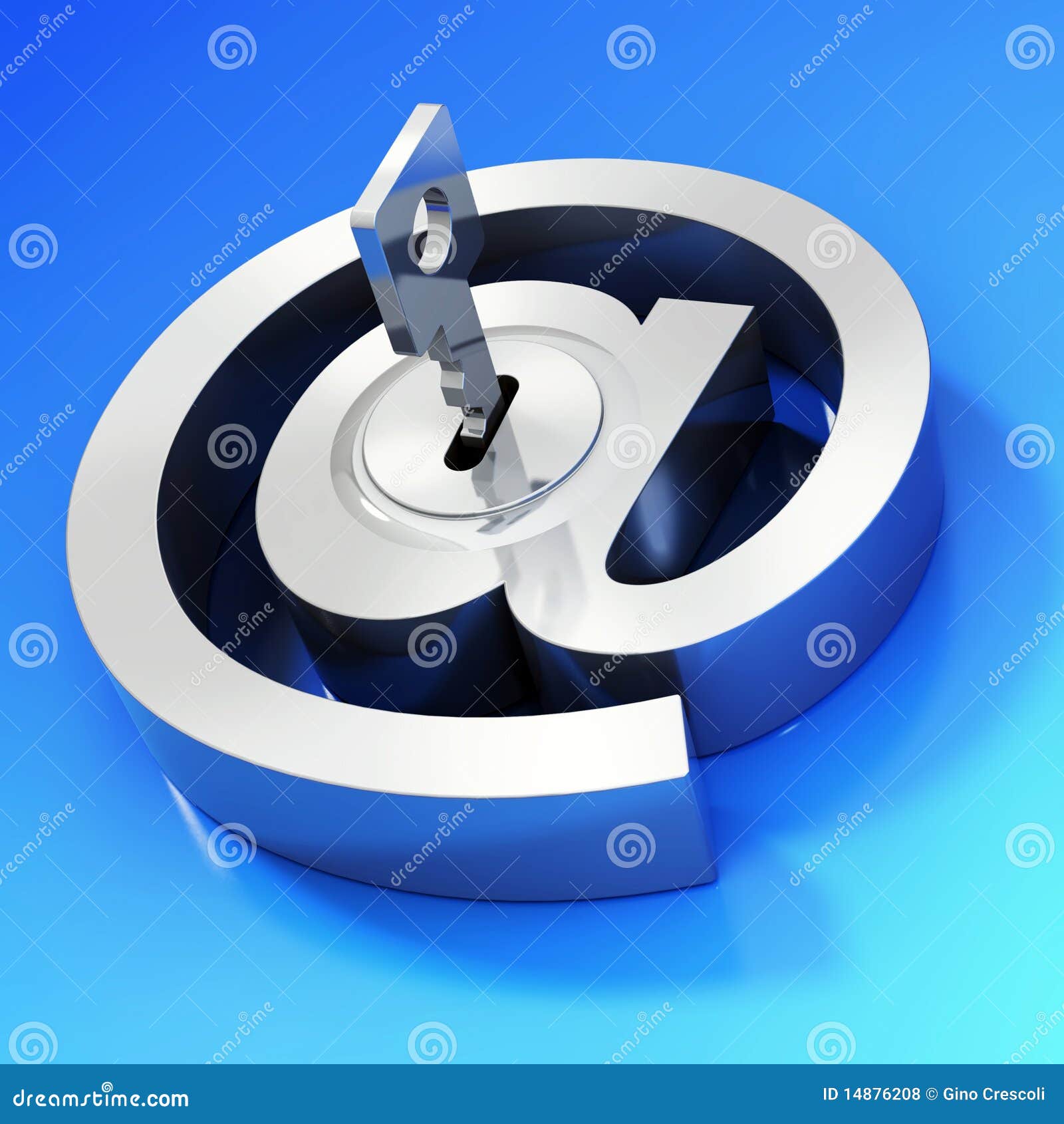 E-mail symbol with key stock illustration. Illustration of concept ...